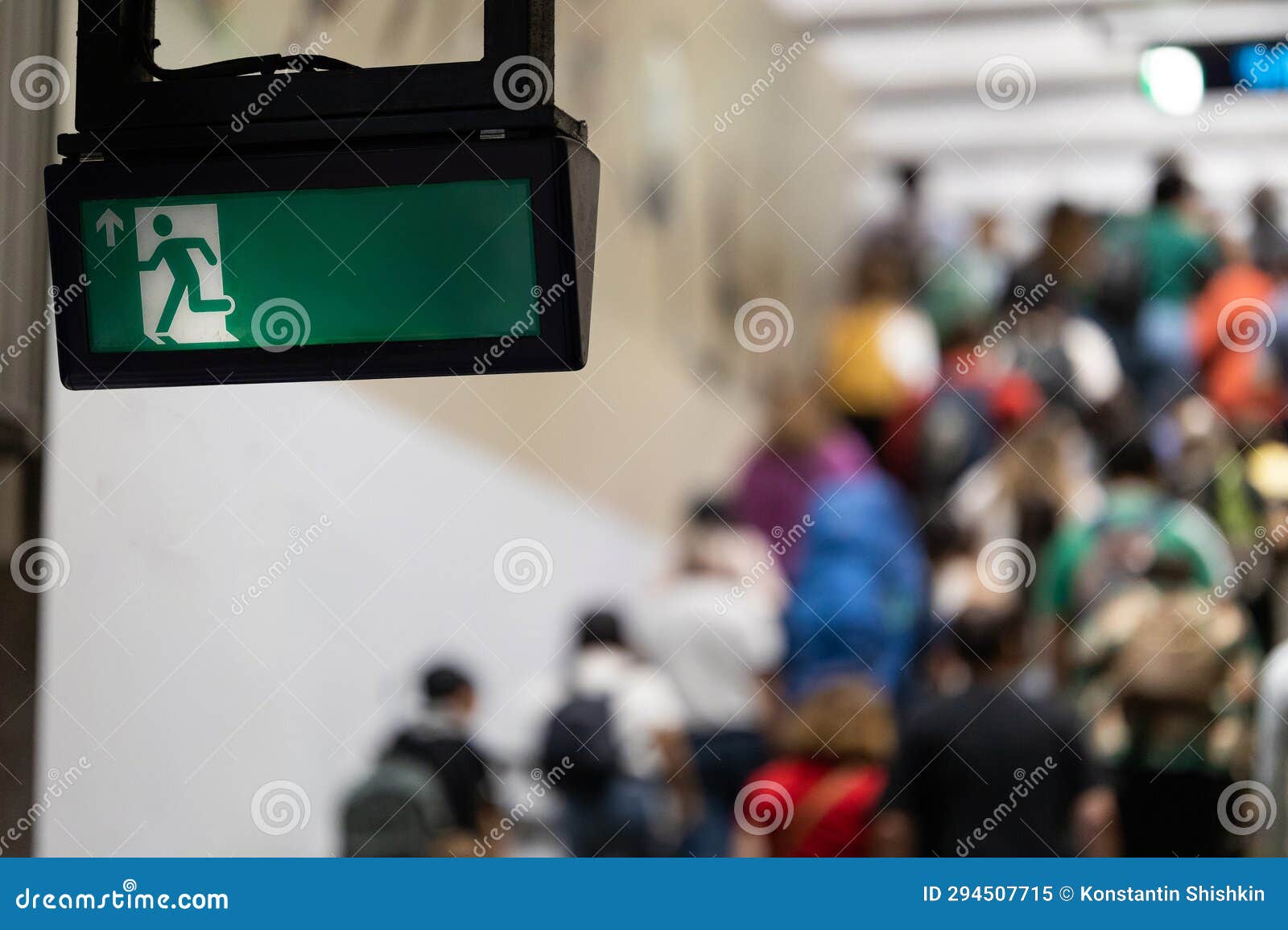 Busy Train Station with Display Board with Sigh Exit Stock Image ...