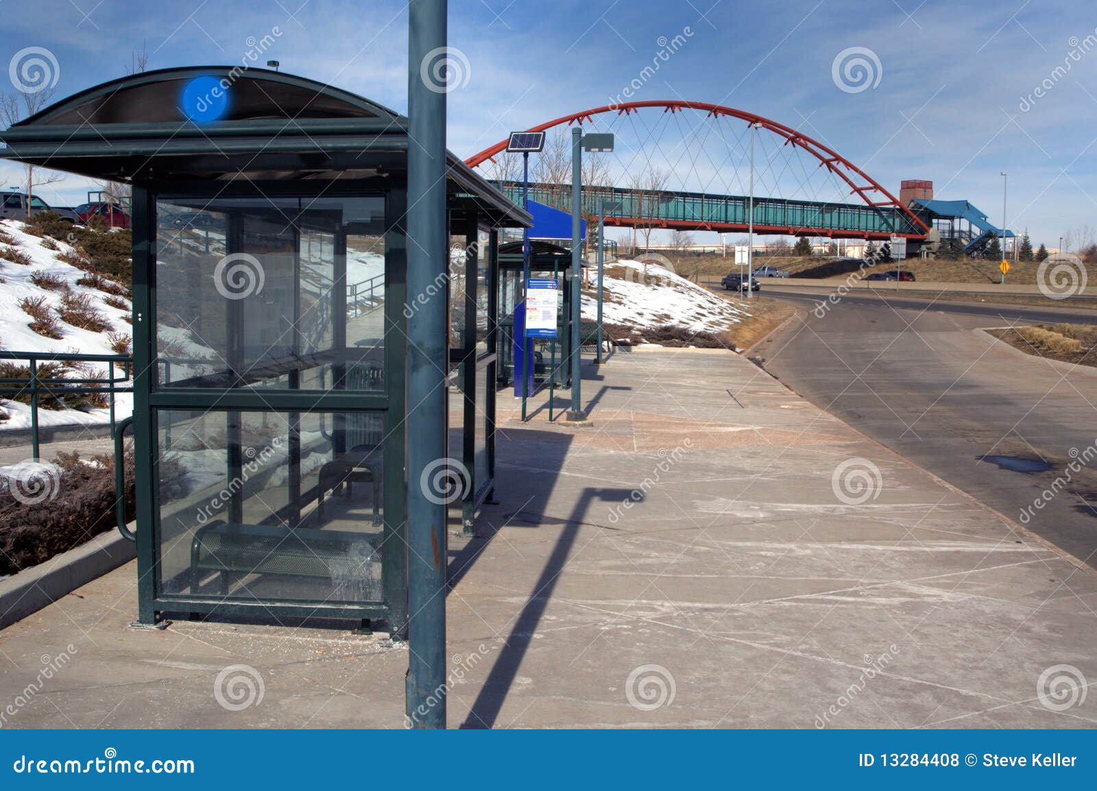 Bustop waiting booths stock photo. Image of colorado - 13284408