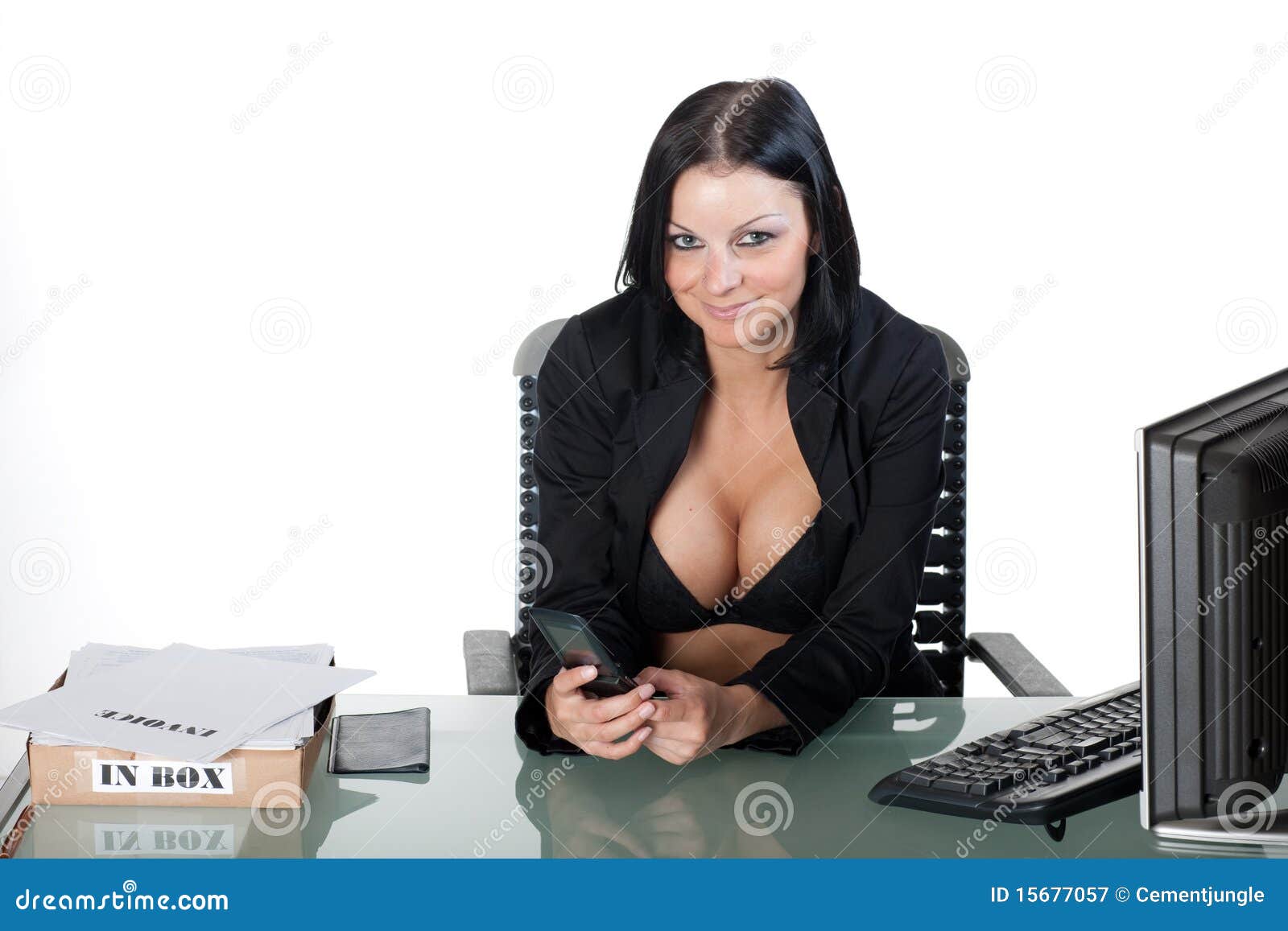 Busty Office Worker Holding A Cellphone Stock Image - Image: 15677057 Busty Office Worker Holding A Cellphone Stock Image - Image: 15677057