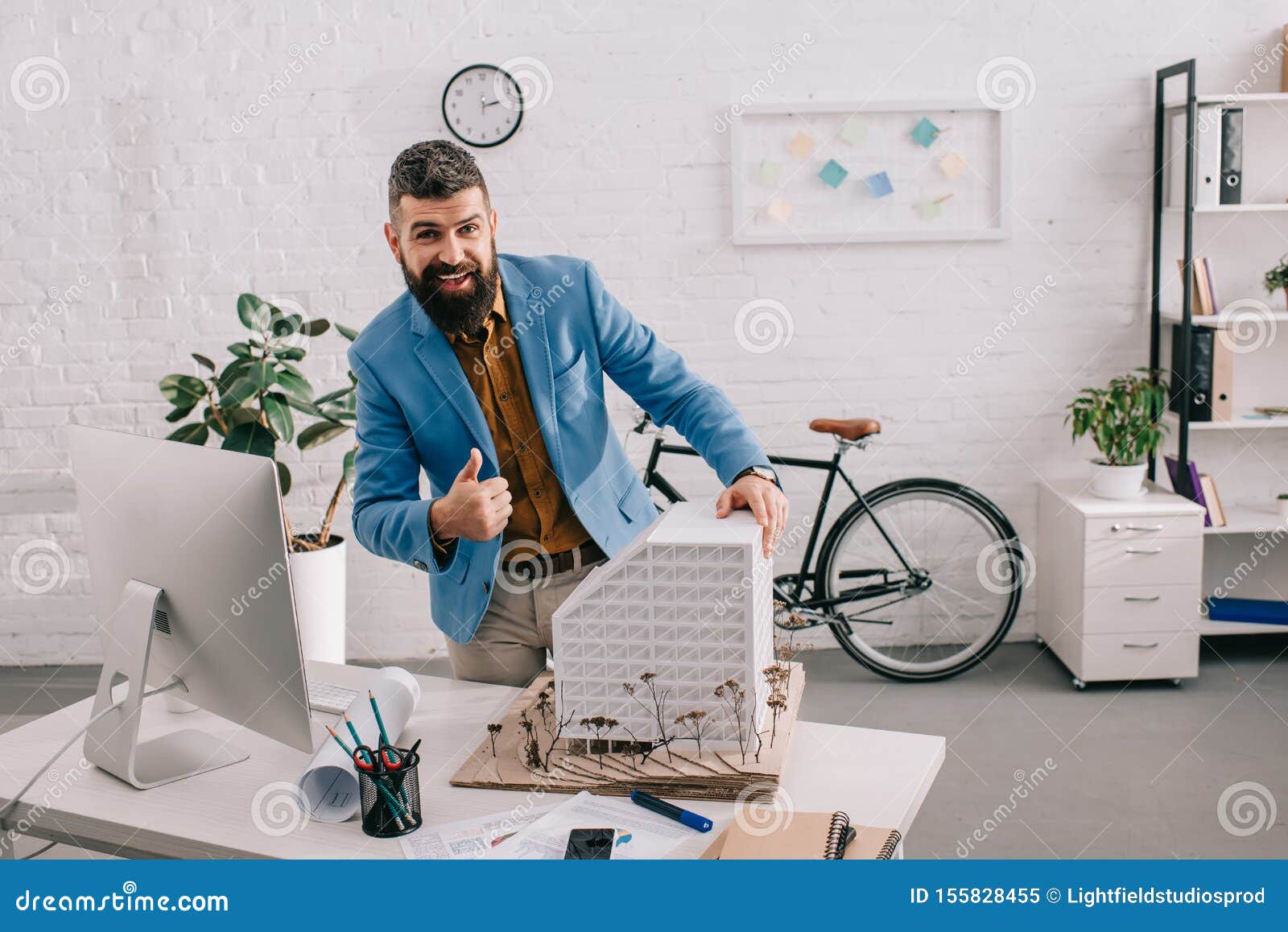Busy Adult Male Architect in Formal Wear Working on Project at Computer ... Busy Adult Male Architect in Formal Wear Working on Project at Computer ...
