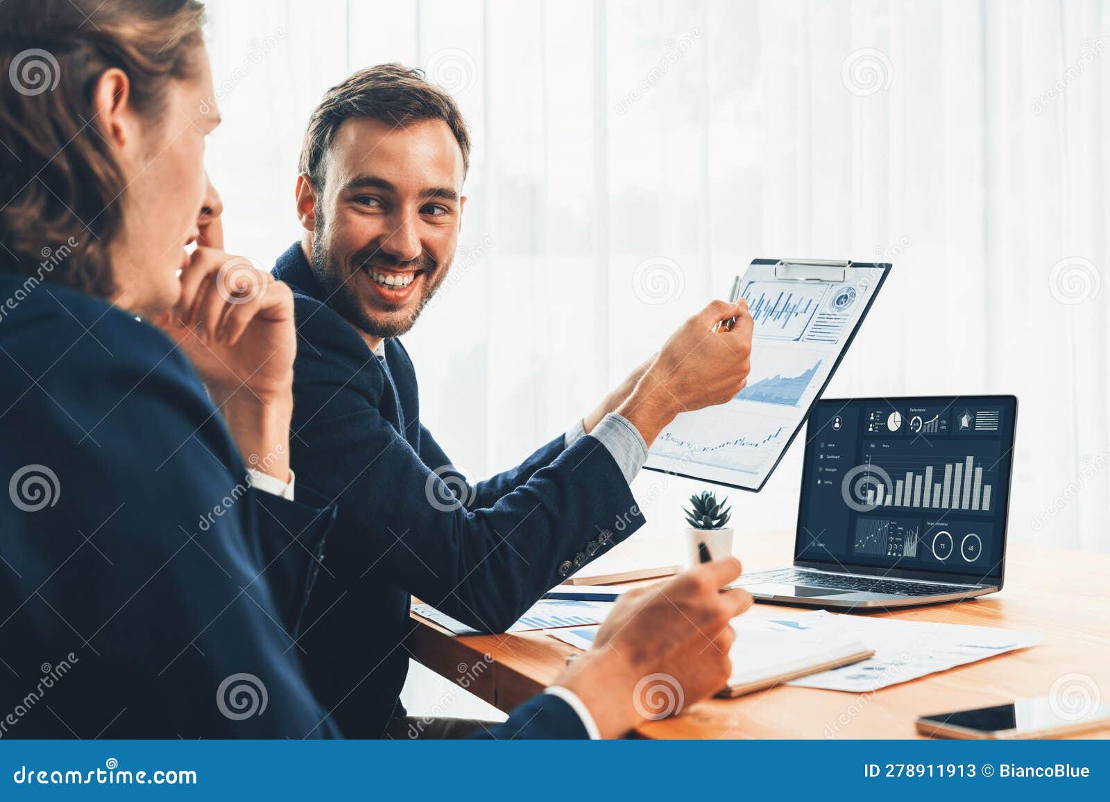 Busy Analyst Team in Office Analyzing Financial Data Analysis. Entity ...