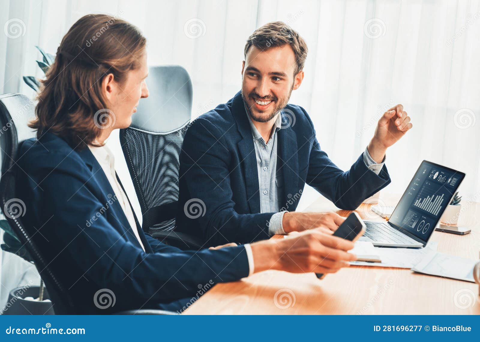 Busy Analyst Team in Office Analyzing Financial Data Analysis. Entity ...