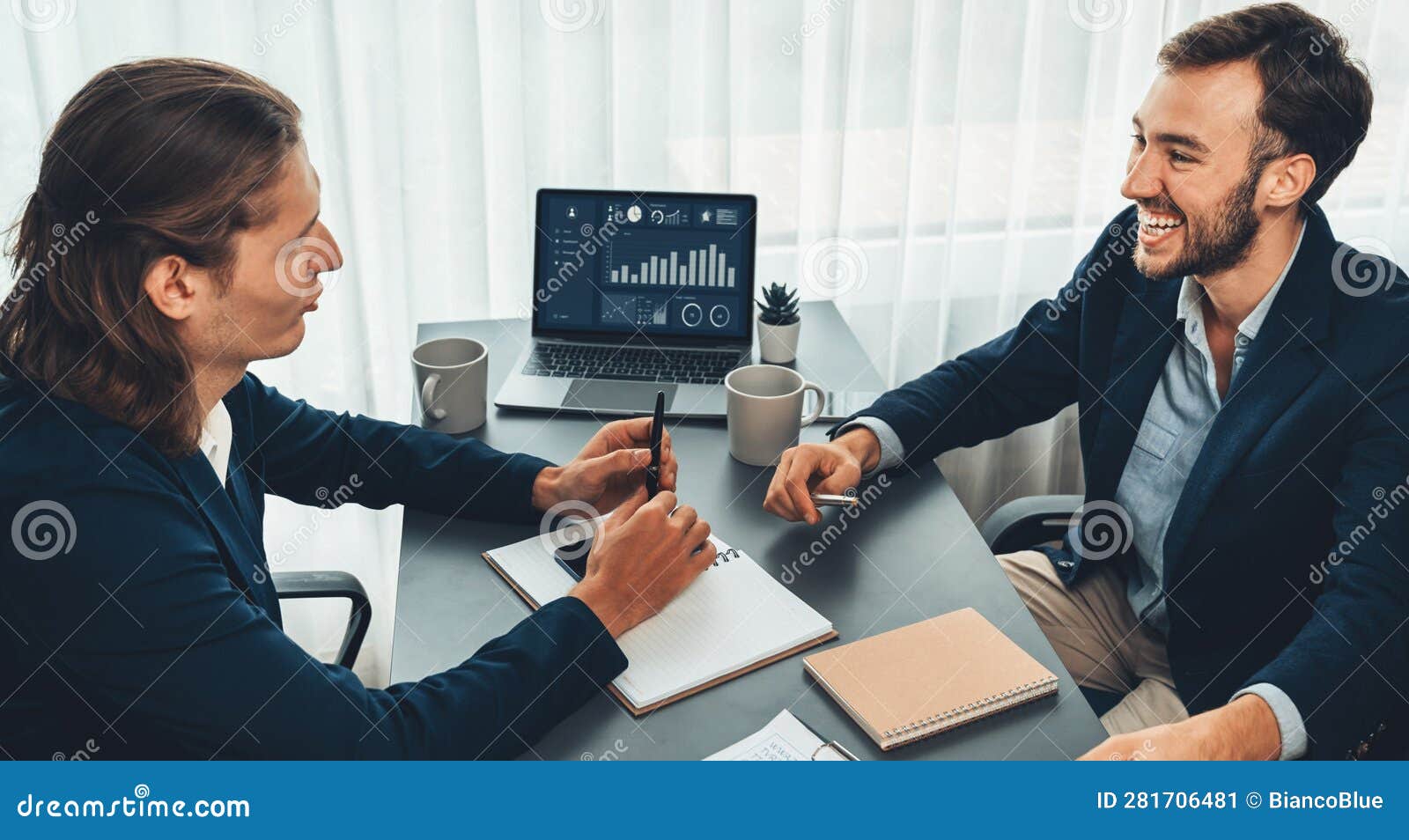 Busy Analyst Team in Office Analyzing Financial Data Analysis. Entity ...