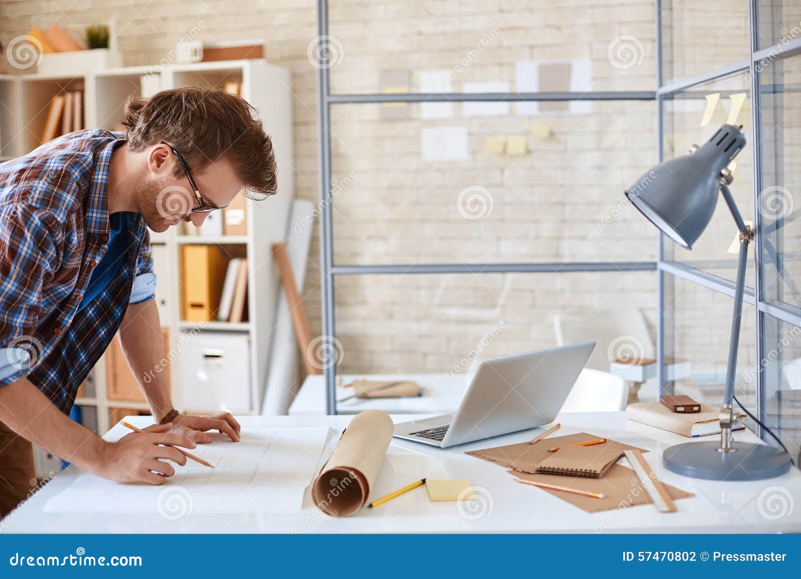 Busy architect stock photo. Image of businesspeople, handsome - 57470802