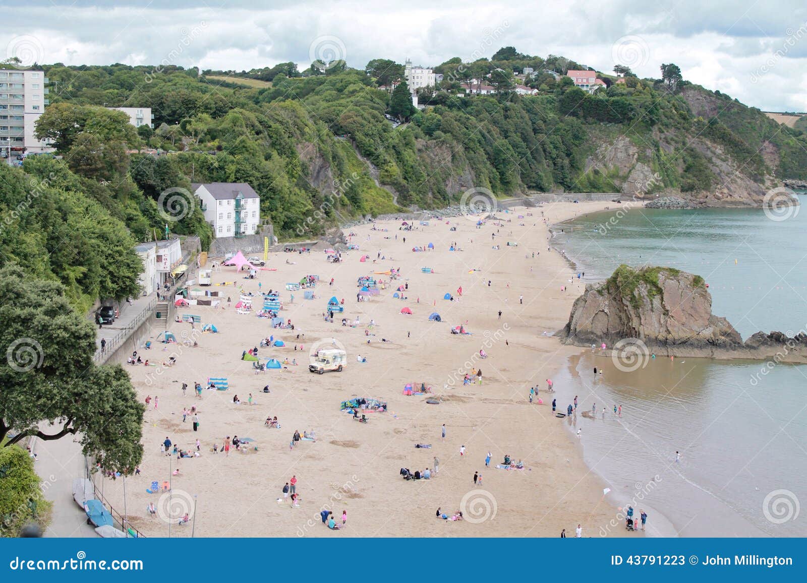 Busy beach stock image. Image of blue, busy, ocean, beach - 43791223