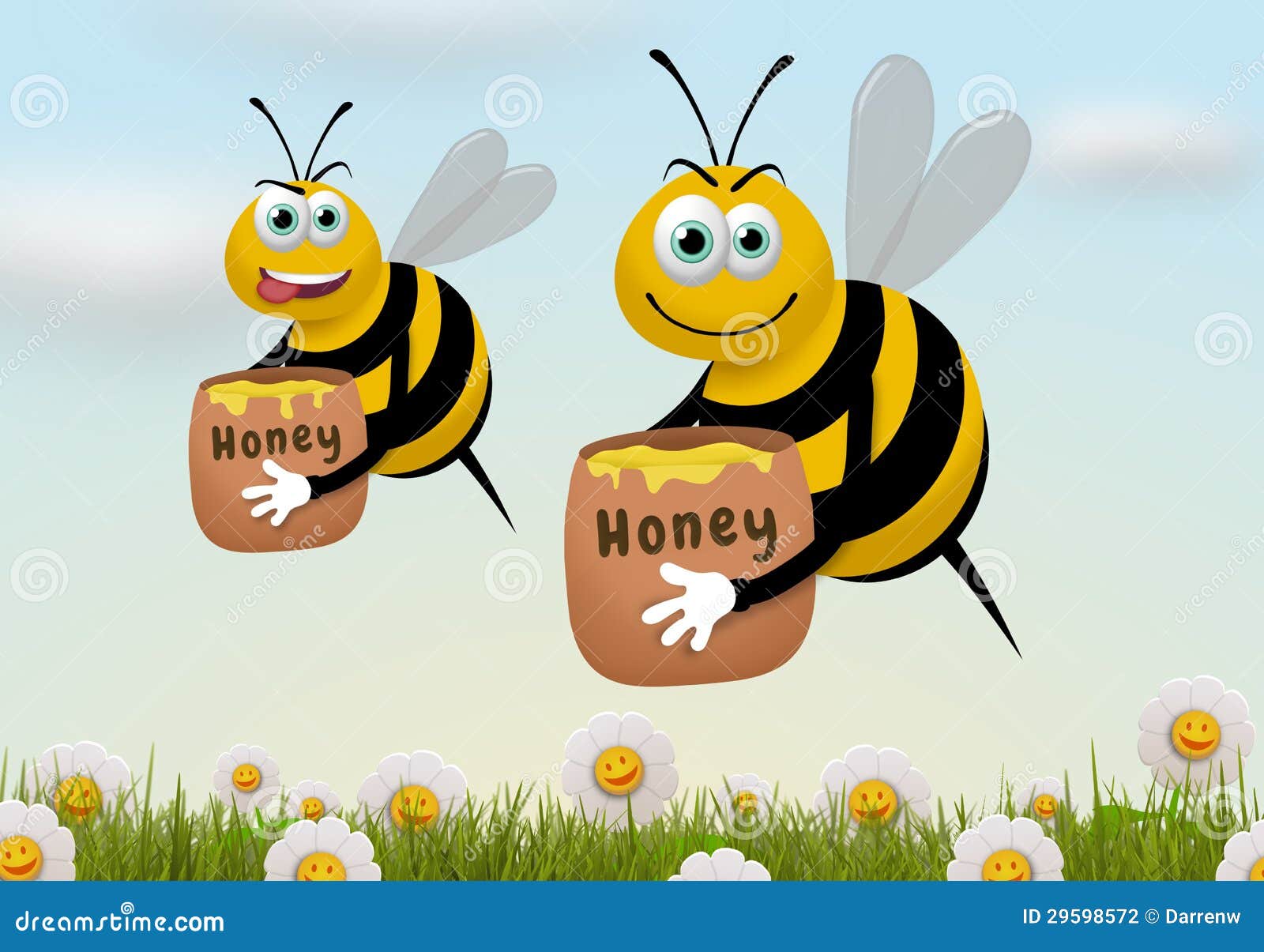 Busy Bees stock illustration. Illustration of graphic - 29598572