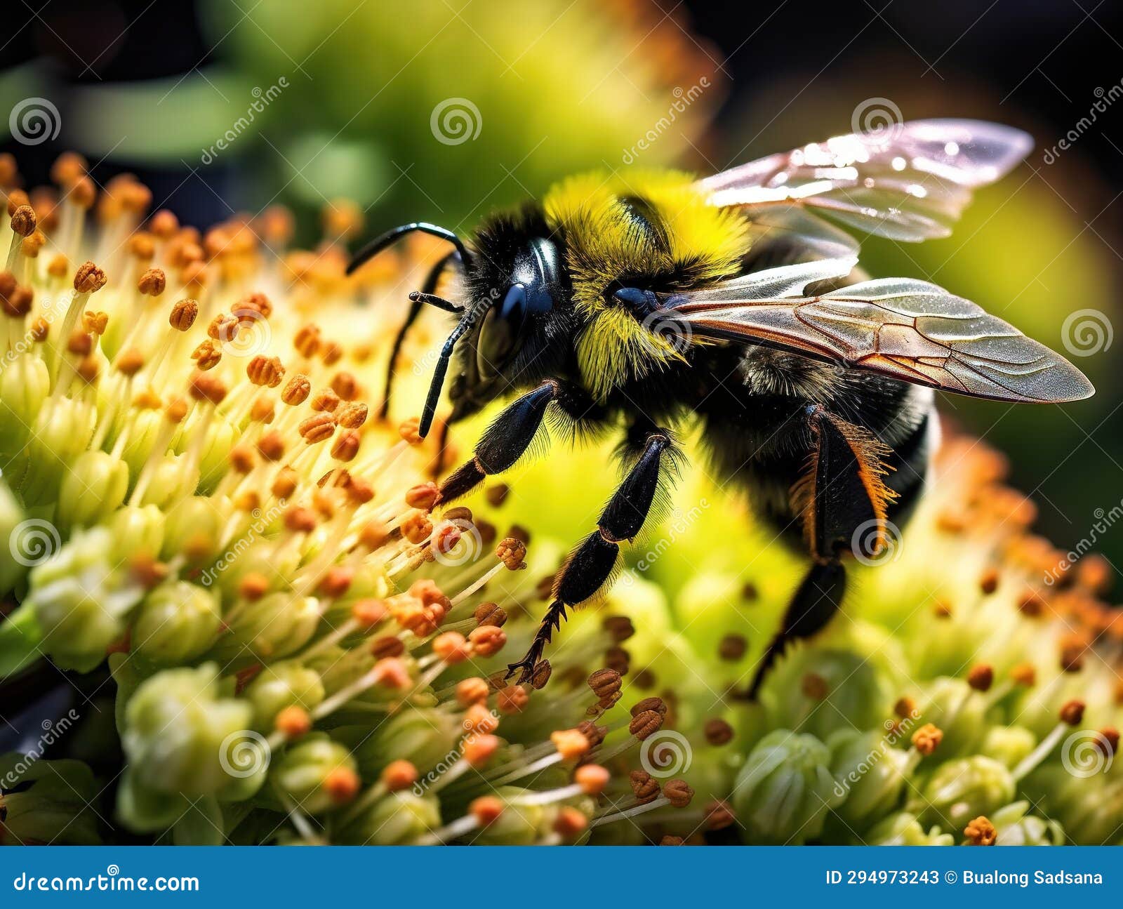 Busy Being a Bumble Bee Made with Generative AI Illustration Stock ...