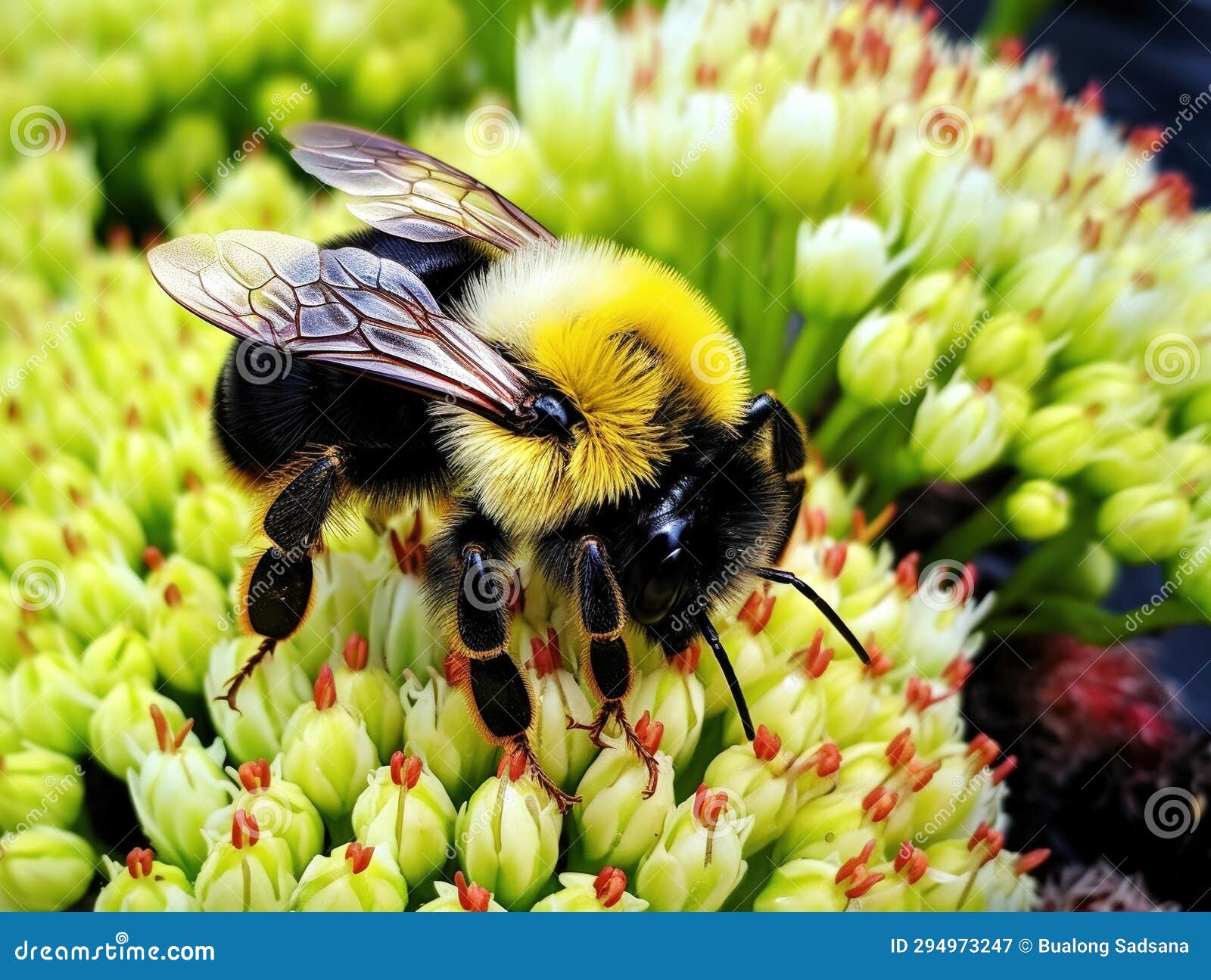 Busy Being a Bumble Bee Made with Generative AI Illustration Stock ...