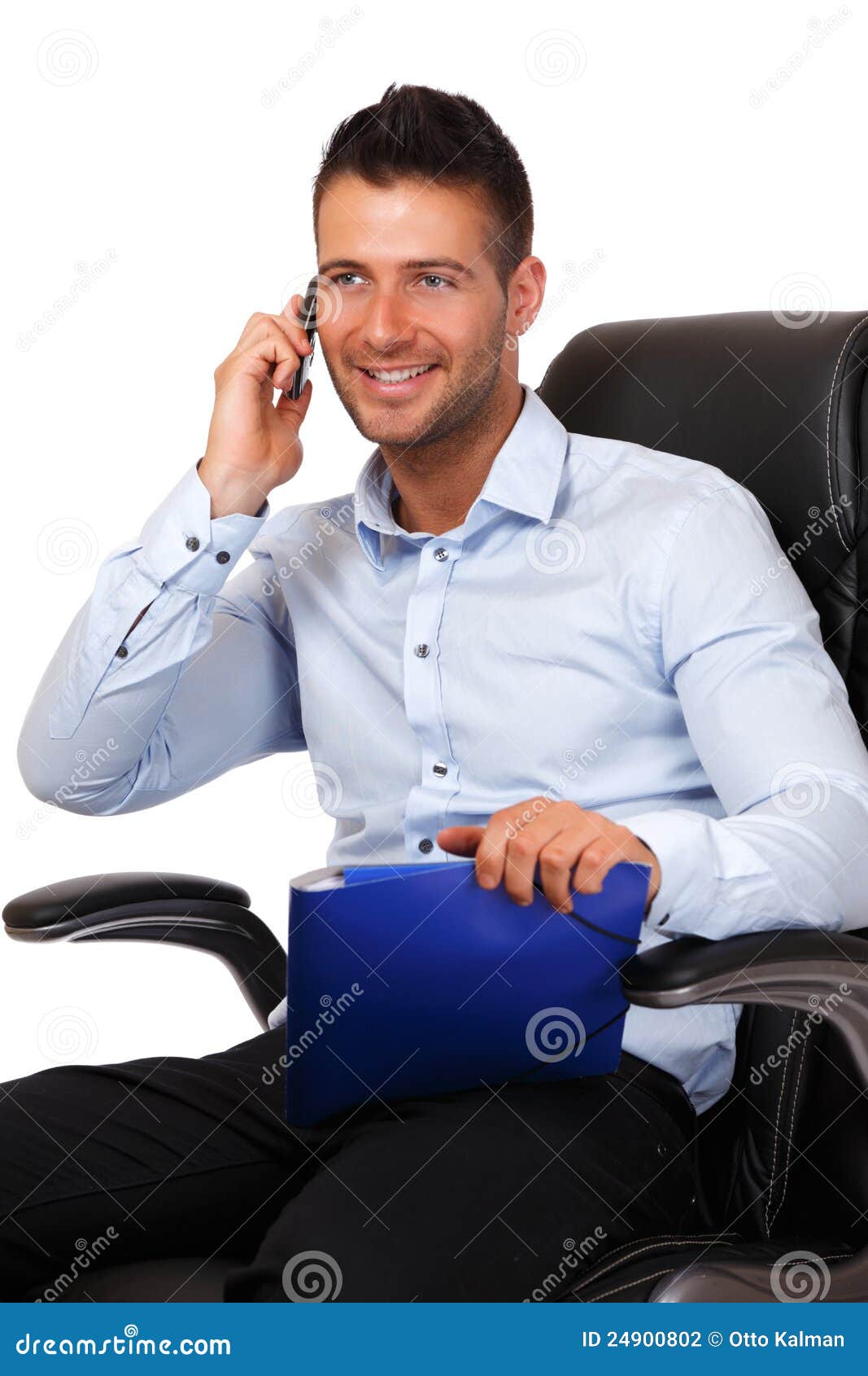 Busy boss portrait stock photo. Image of happy, armchair - 24900802