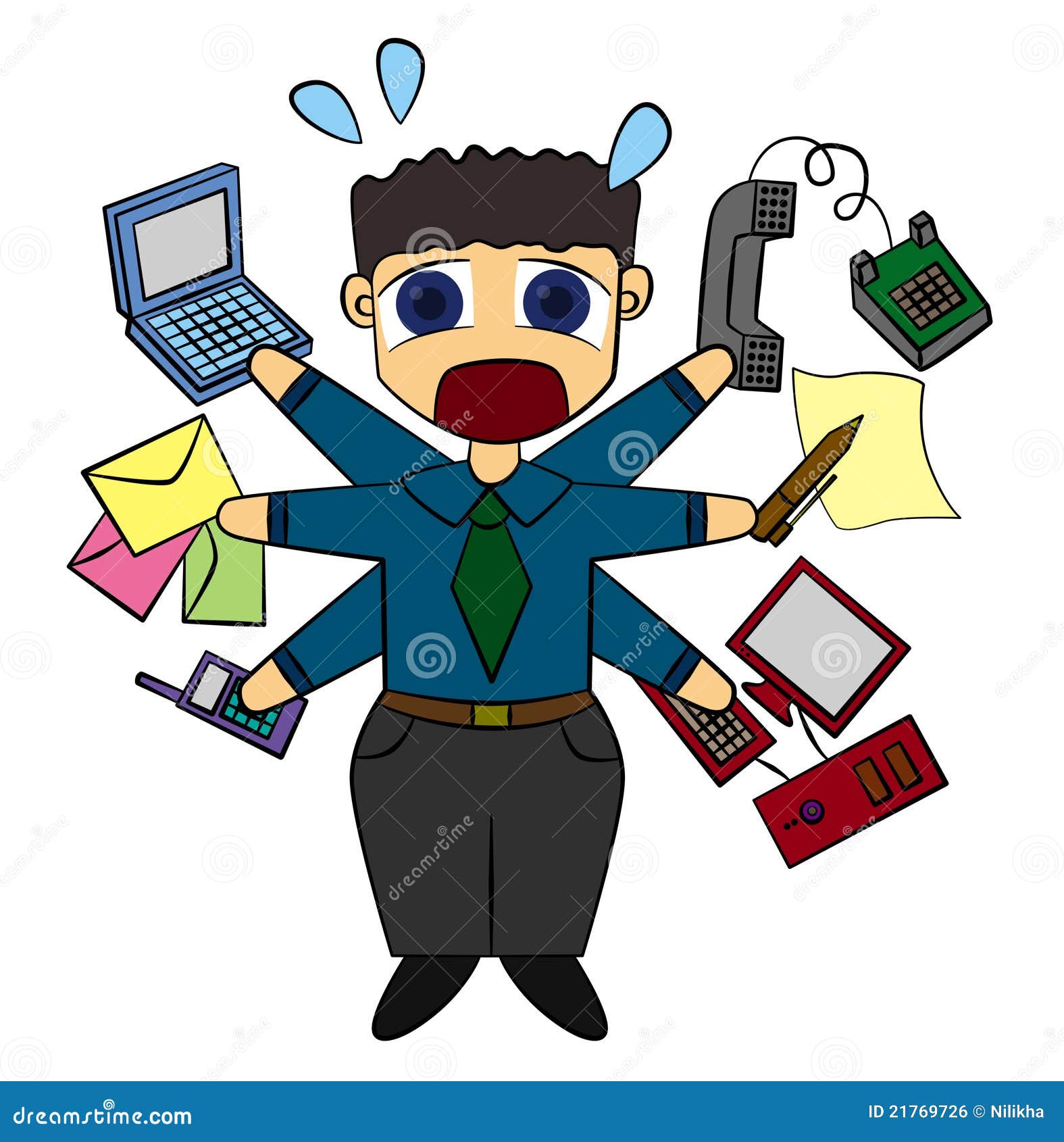 Busy business stock illustration. Illustration of diligent - 21769726