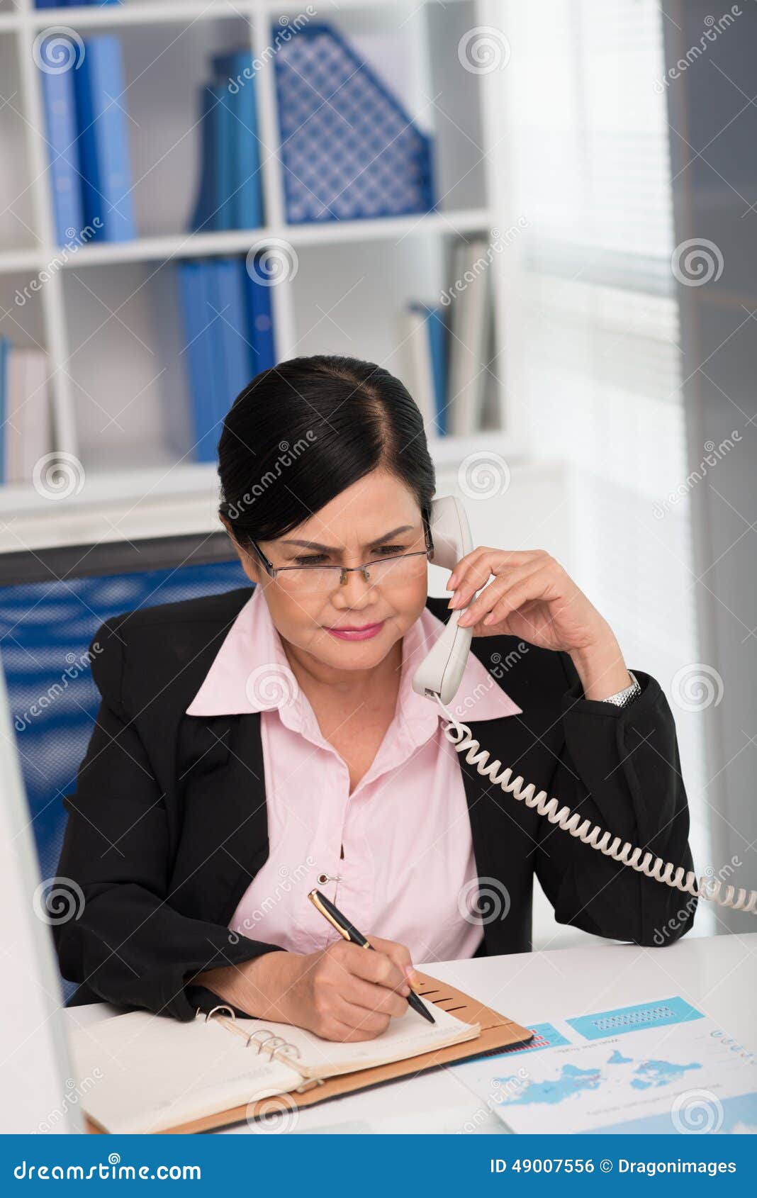 Busy business lady stock photo. Image of senior, business - 49007556