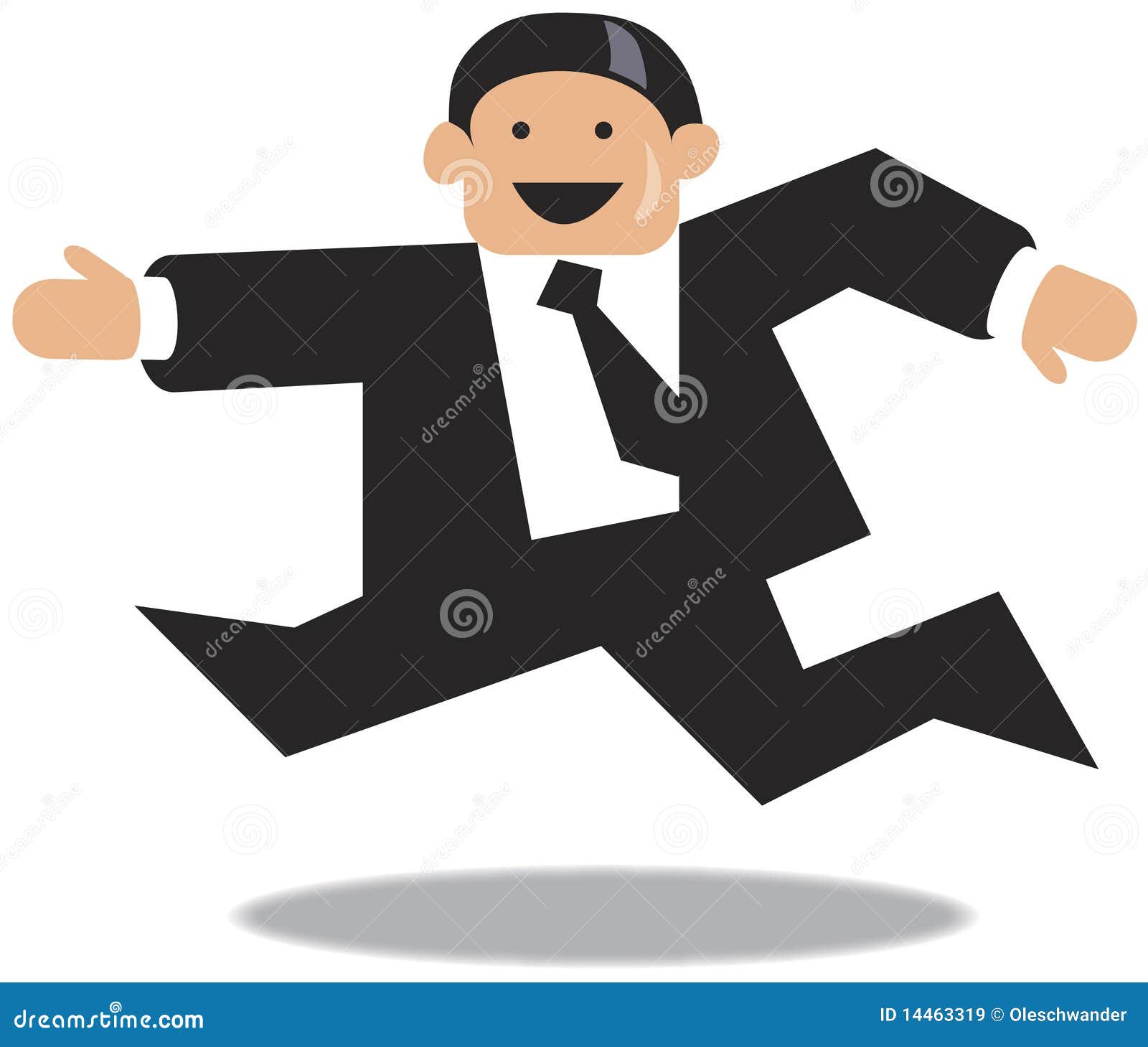 Busy business man running stock illustration. Illustration of ...