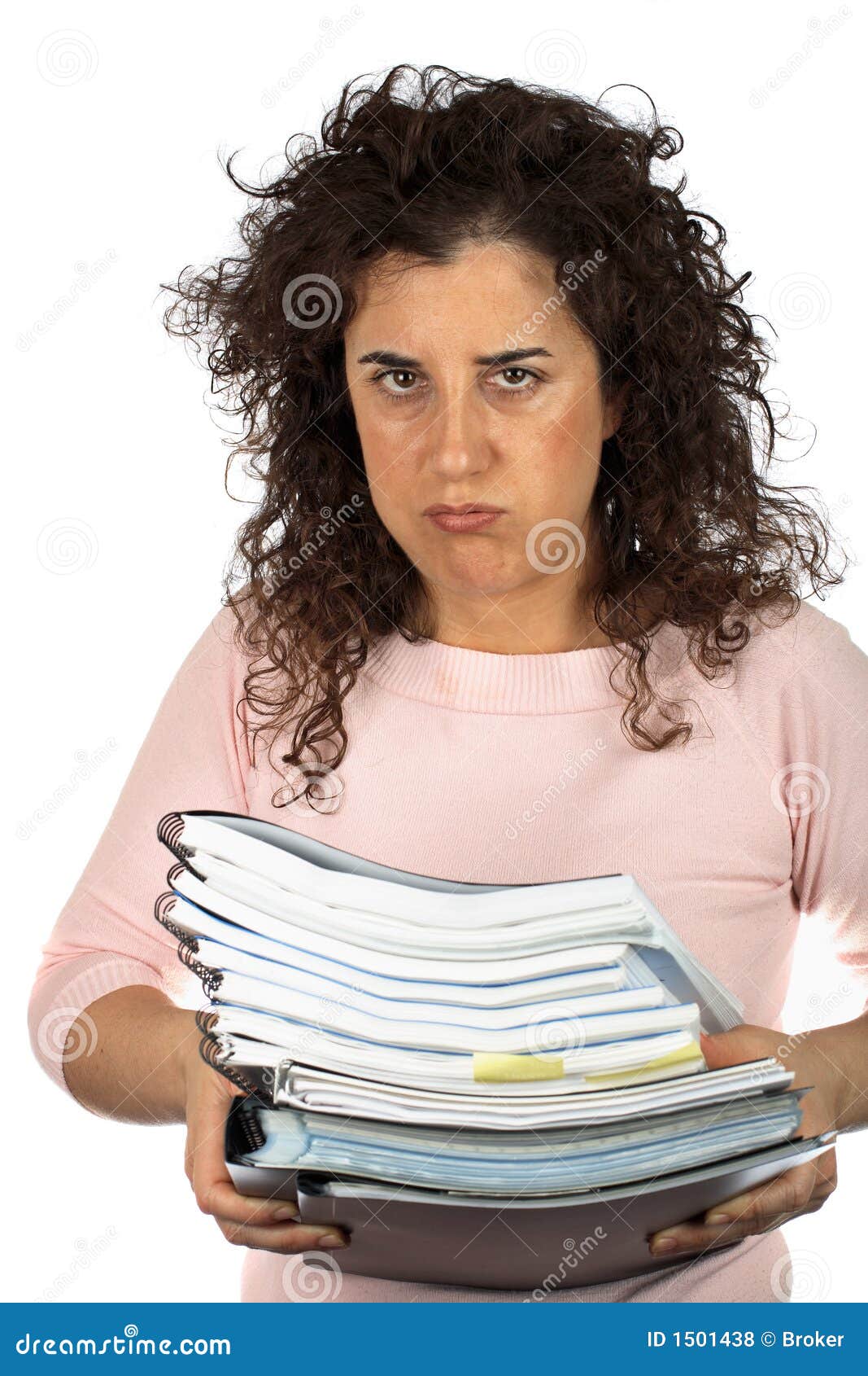 Busy business woman stock photo. Image of active, folders - 1501438