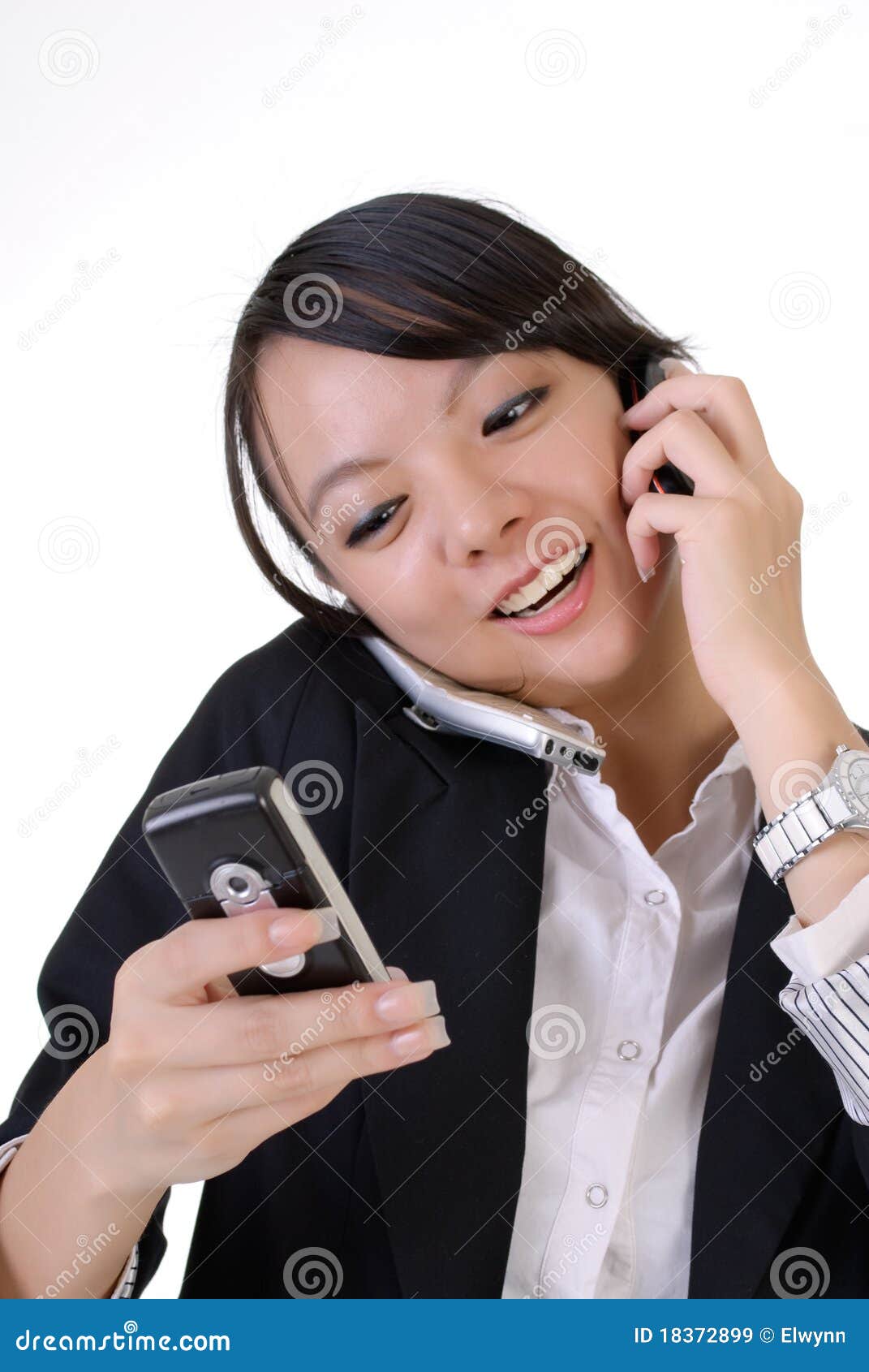 Busy business woman stock image. Image of expressive - 18372899