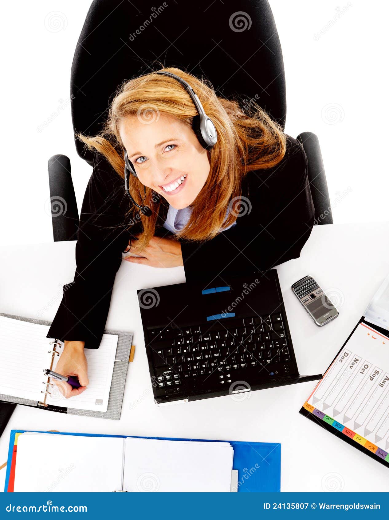 Busy business woman stock image. Image of isolated, corporate - 24135807