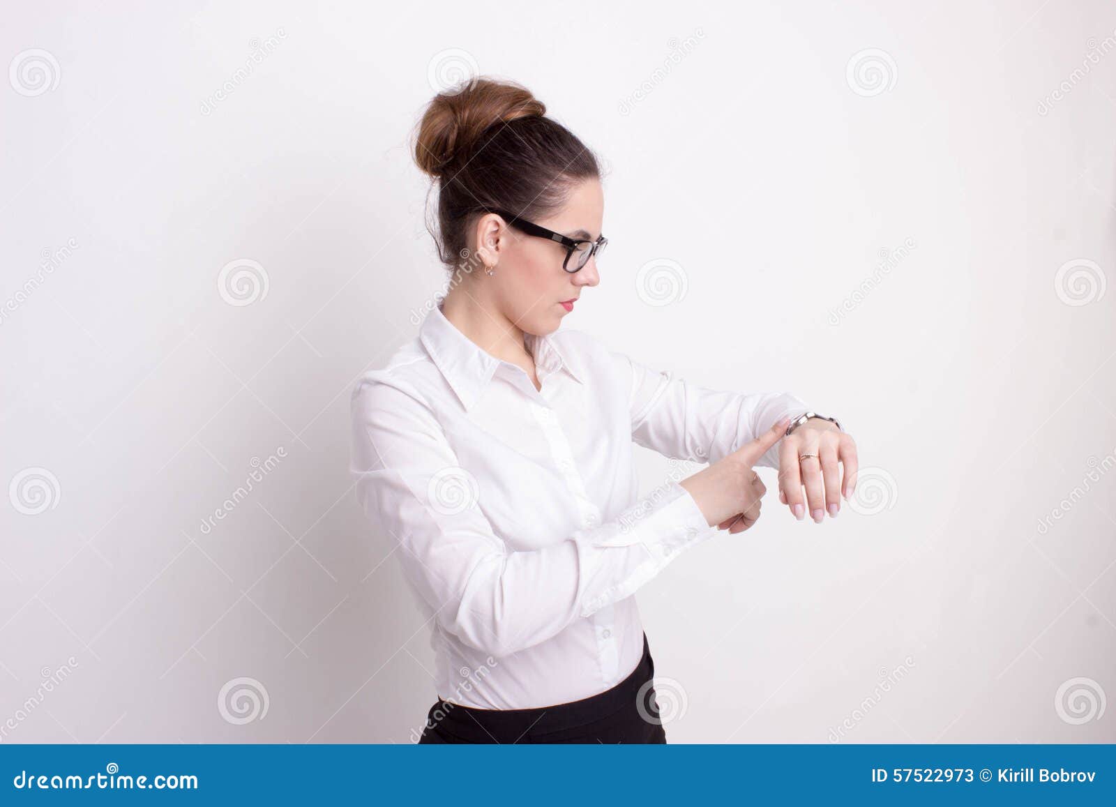 Busy Business Woman Checking the Time Stock Image - Image of lady ...