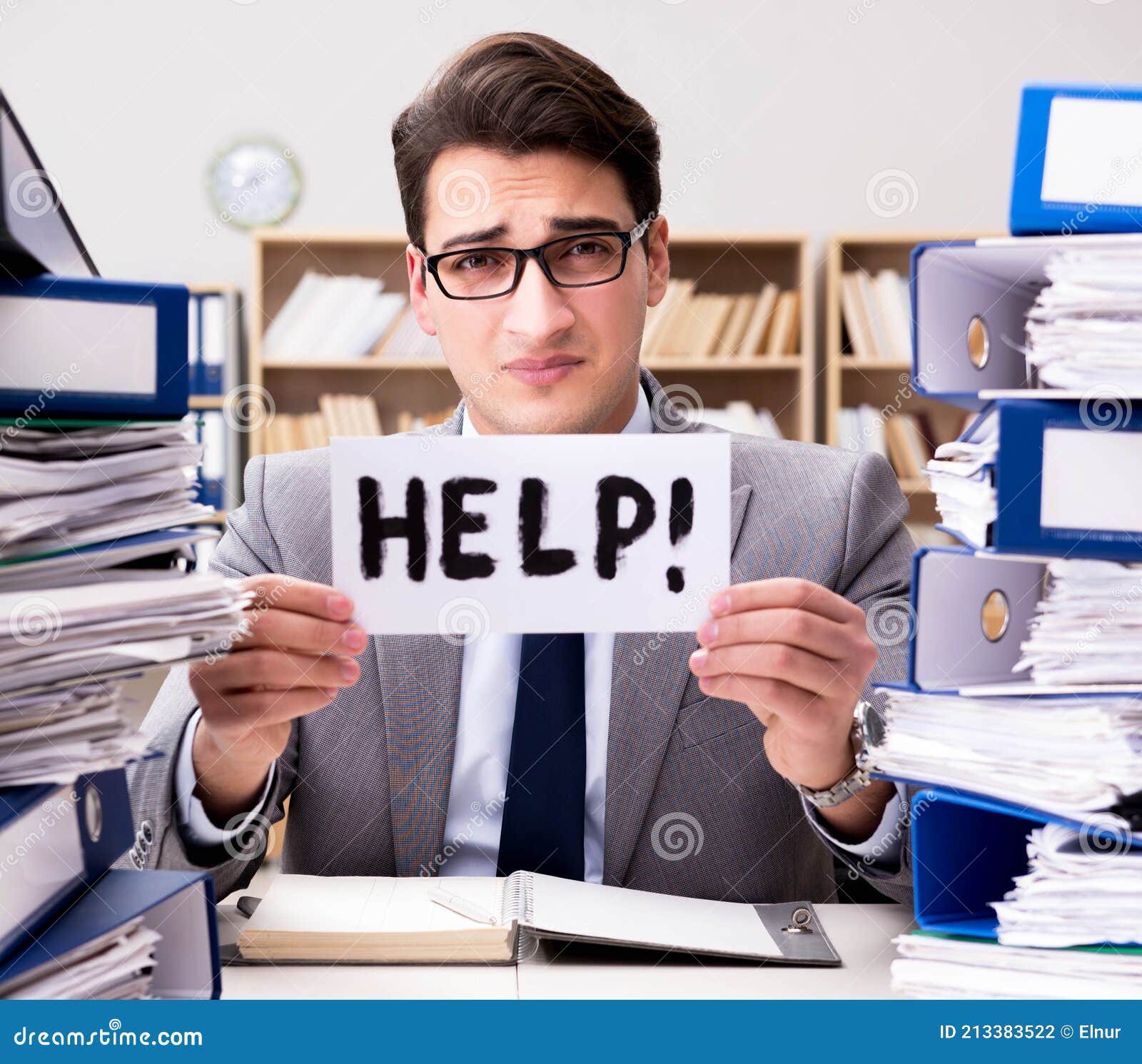 Busy Businessman Asking for Help with Work Stock Photo - Image of boss ...