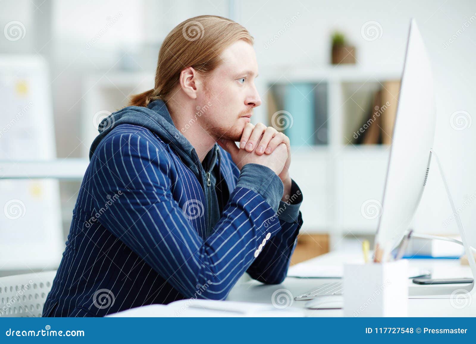 Busy businessman stock photo. Image of people, computer - 117727548