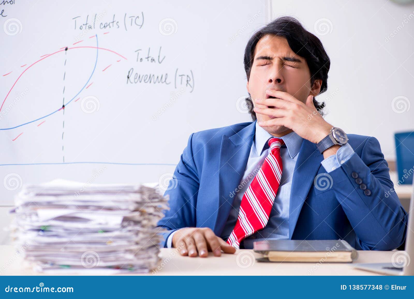 The Busy Businessman Explaining Business Charts Stock Photo - Image of ...