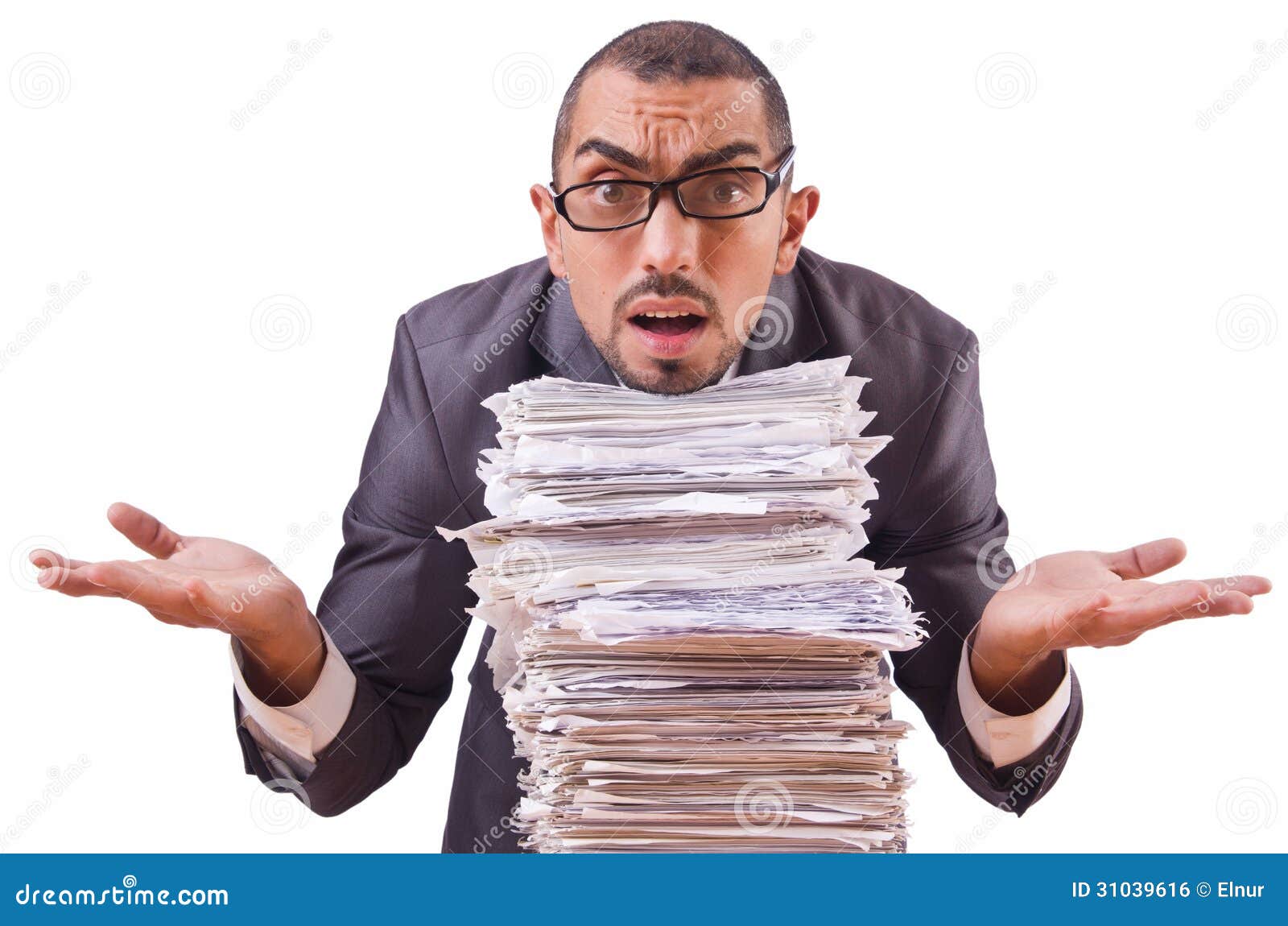Busy businessman stock photo. Image of executive, overworked - 31039616