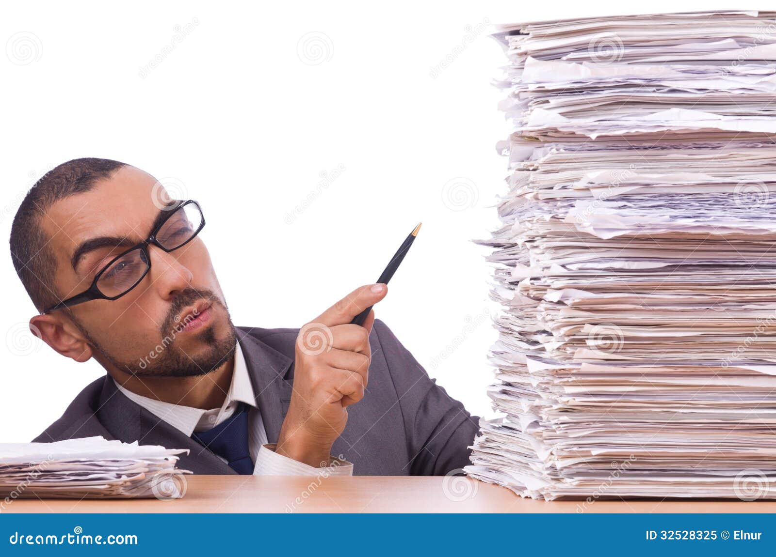 Busy businessman stock image. Image of male, busy, binder - 32528325