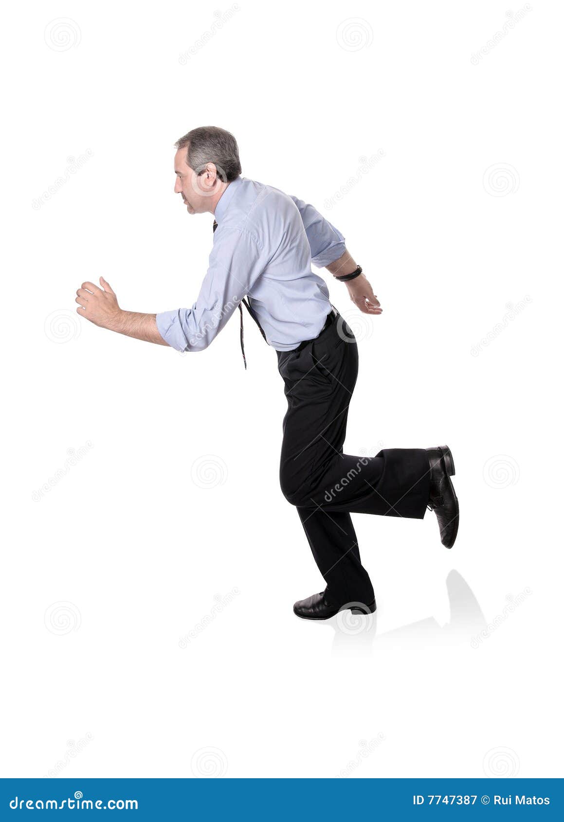 Busy businessman running stock image. Image of isolated - 7747387