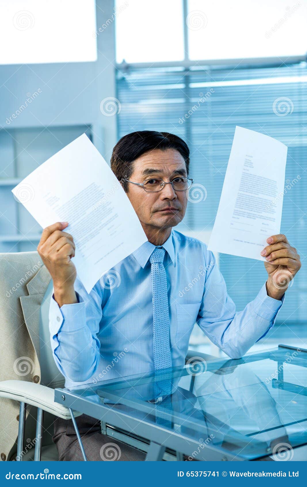 Busy Businessman Showing Papers Stock Image - Image of business ...