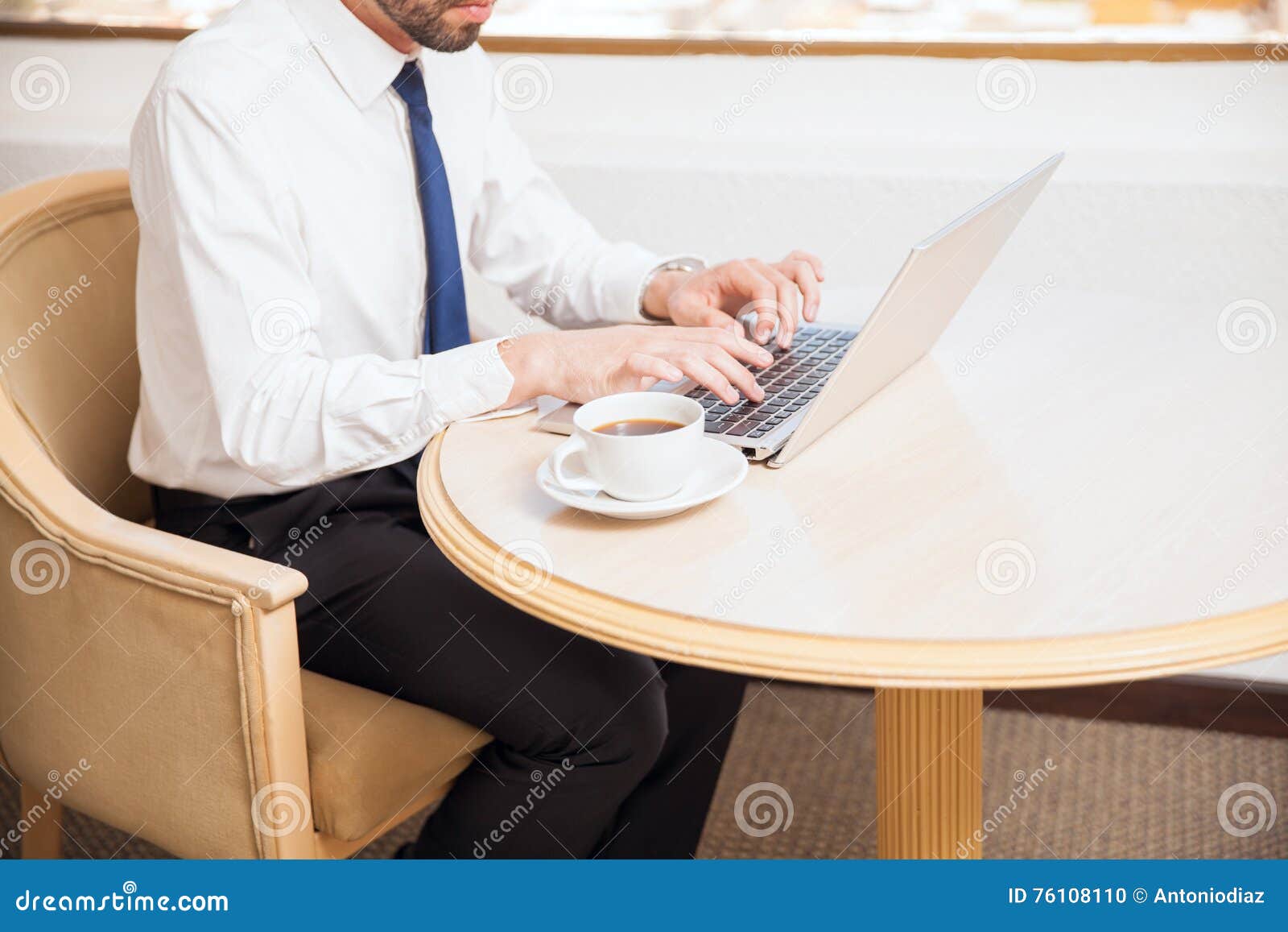 Busy Businessman Working on a Laptop Stock Photo - Image of male ...