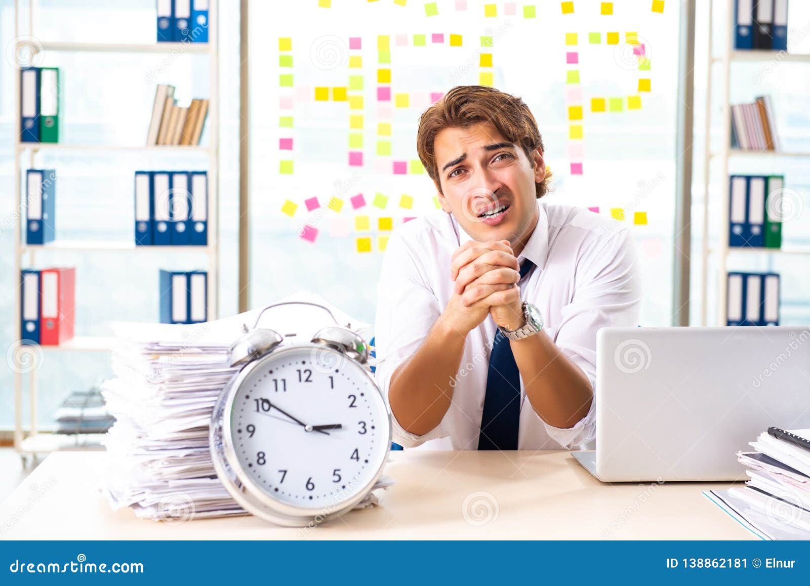 The Busy Businessman Working in the Office Stock Image - Image of ...