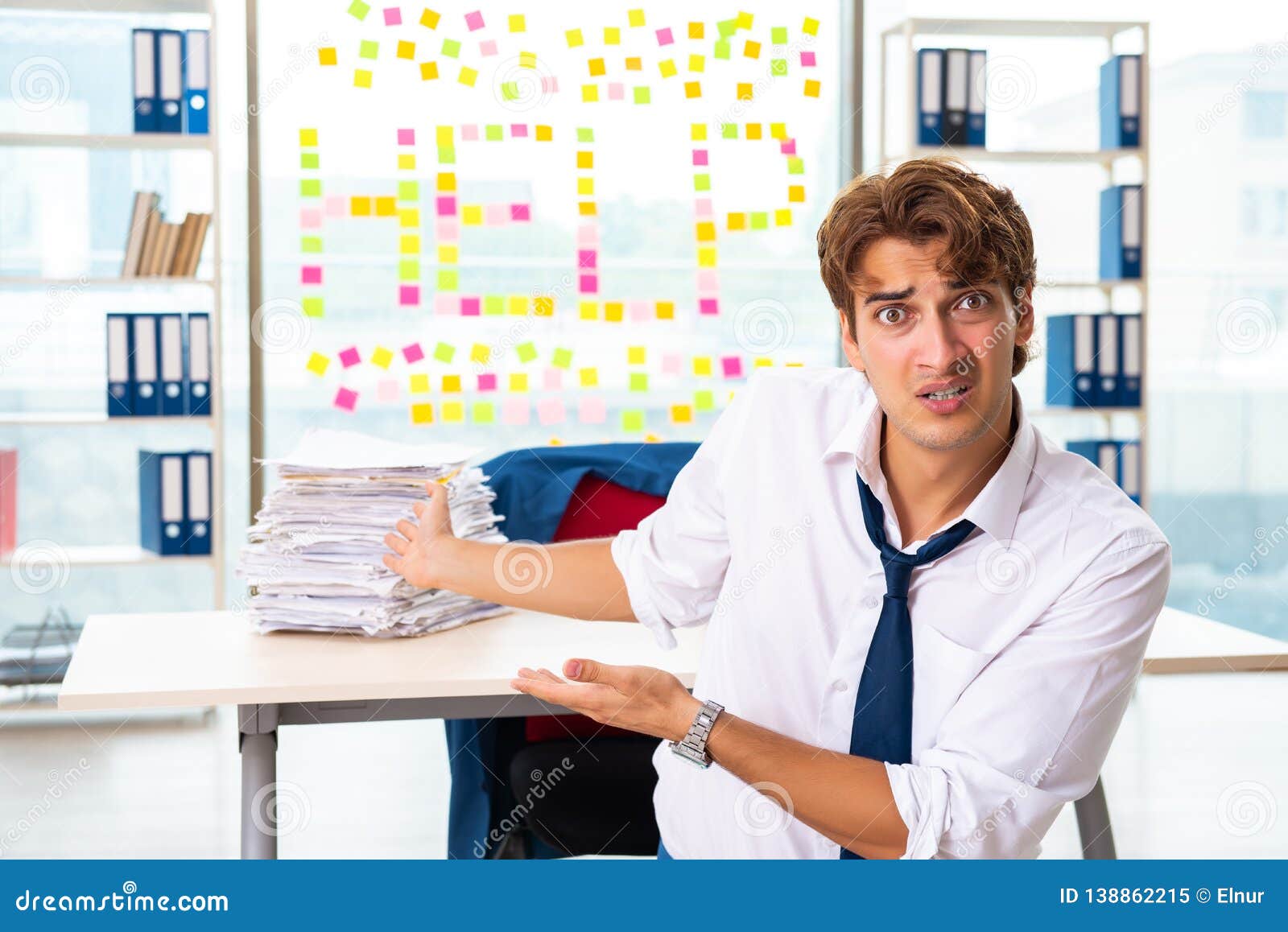 The Busy Businessman Working in the Office Stock Image - Image of ...