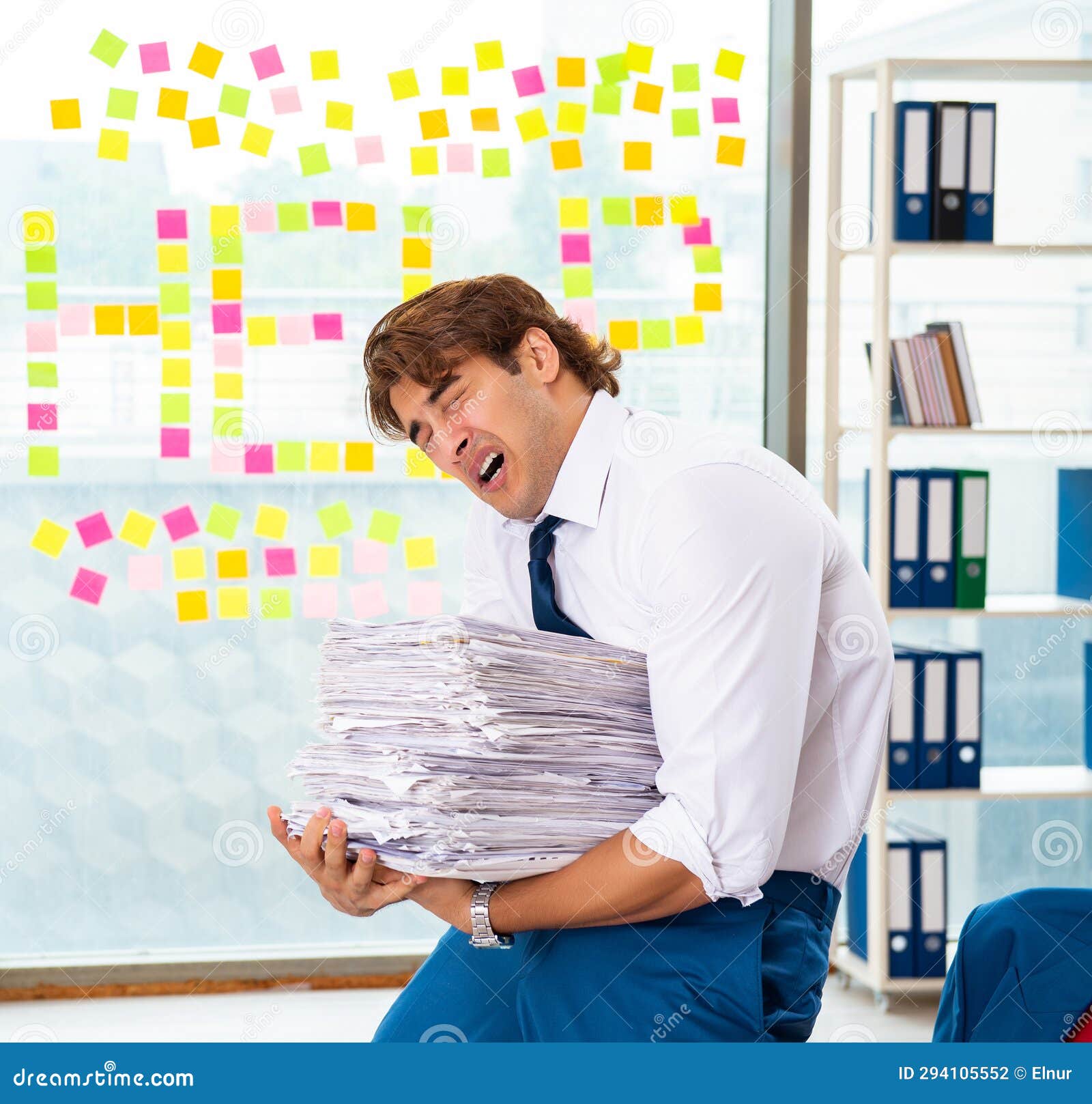 Busy Businessman Working in the Office Stock Photo - Image of ...