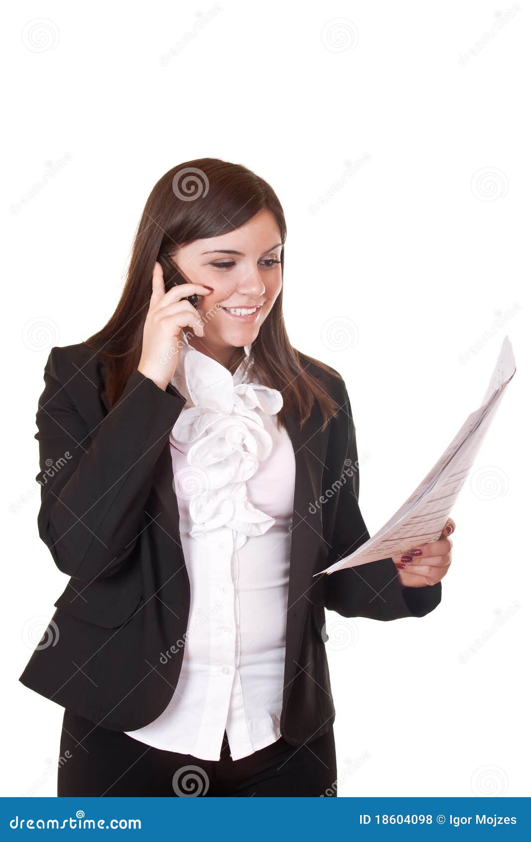 Busy businesswoman stock photo. Image of caucasian, person - 18604098