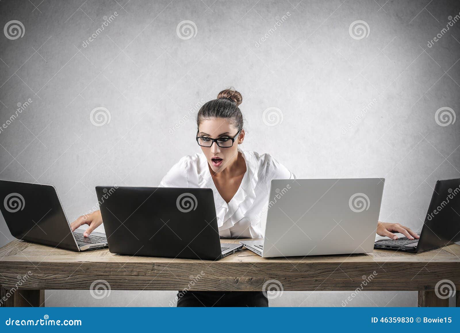 Busy businesswoman stock photo. Image of laptop, businesswoman - 46359830