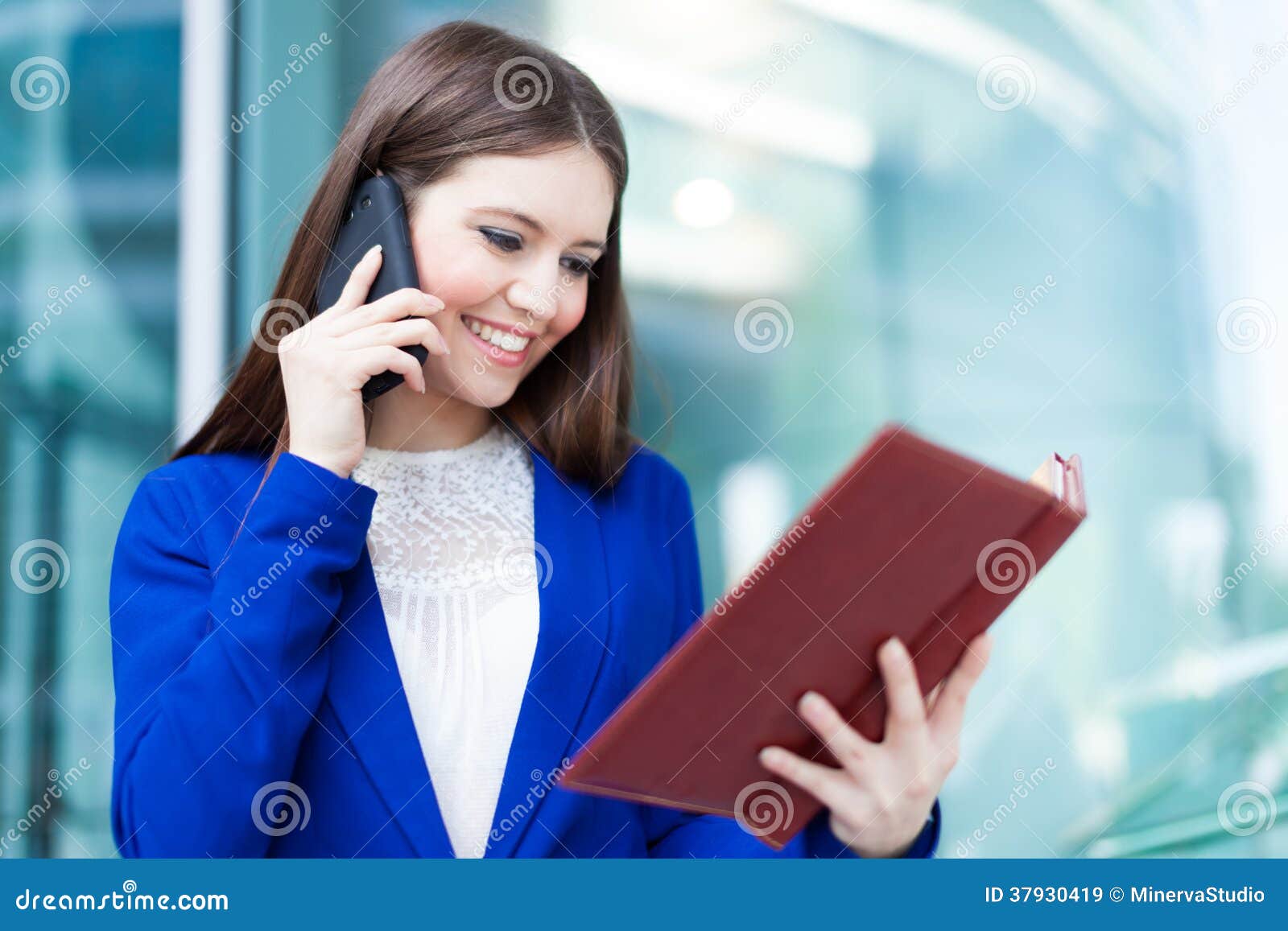 Busy businesswoman at work stock image. Image of manager - 37930419