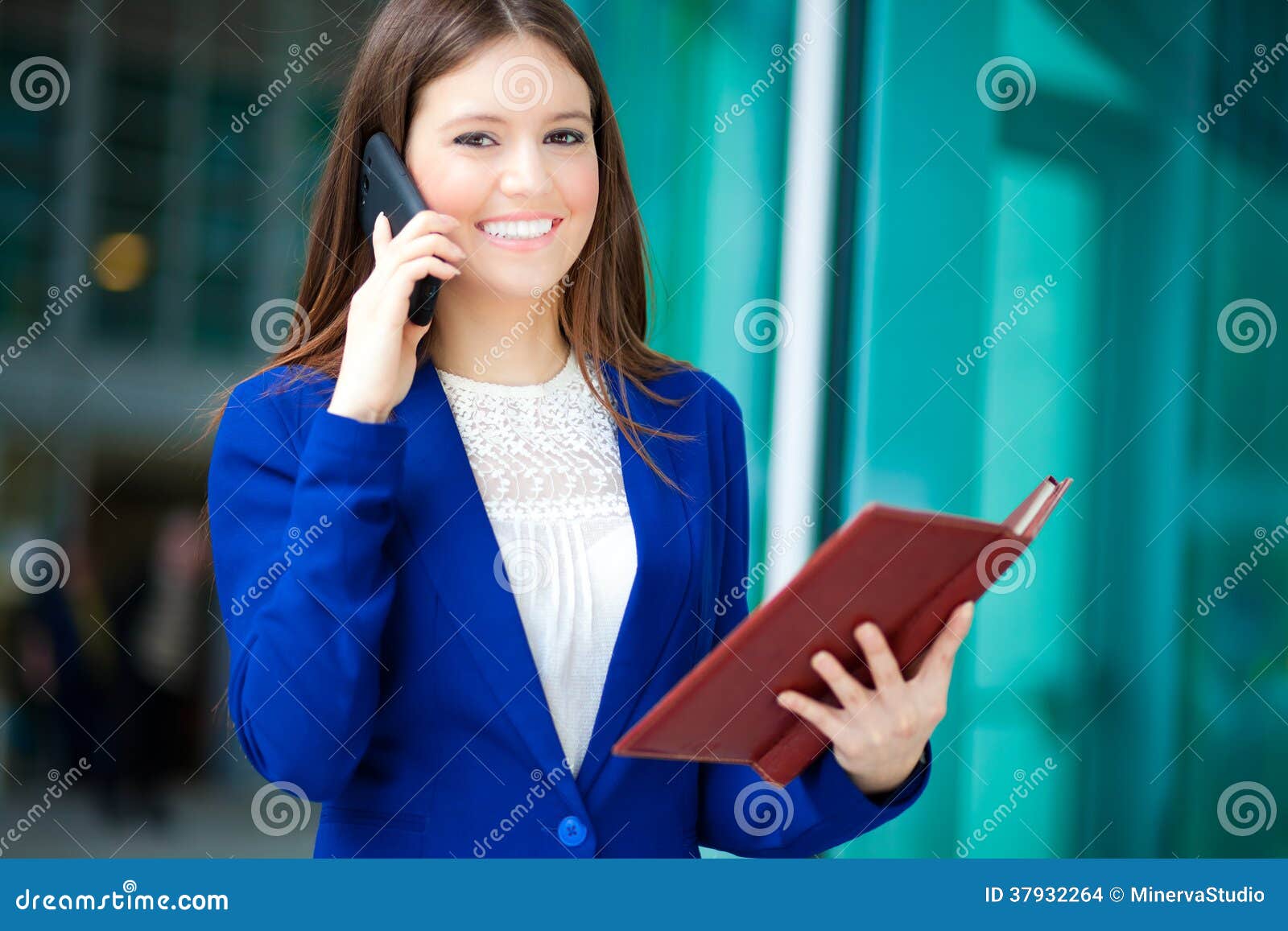 Busy businesswoman at work stock photo. Image of note - 37932264