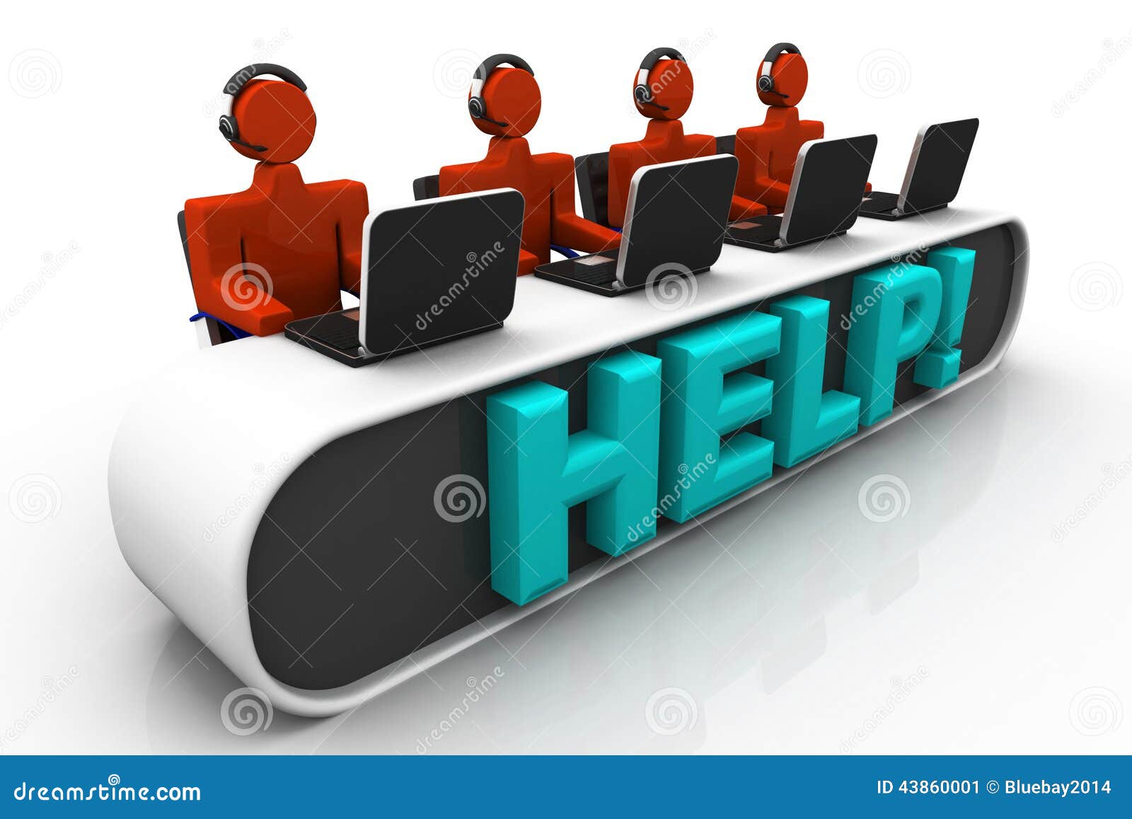 Busy call center operators stock illustration. Illustration of ...