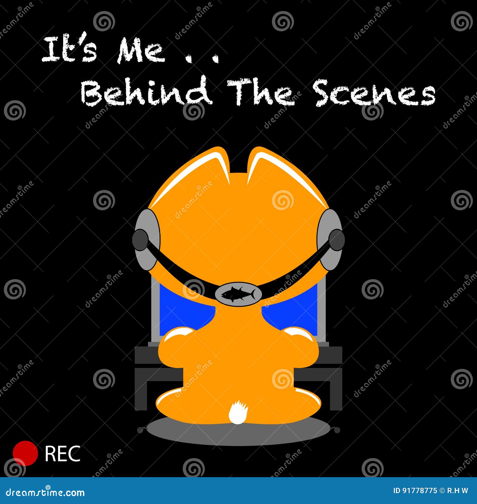 Busy Cat in Vector stock vector. Illustration of working - 91778775