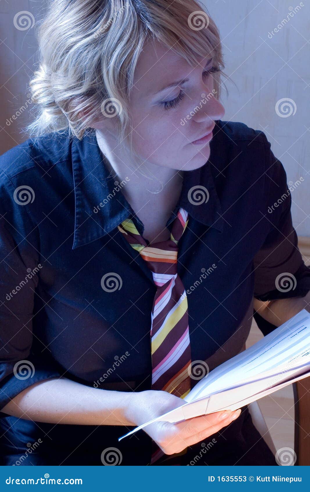 Busy Career Woman stock image. Image of busy, reading - 1635553