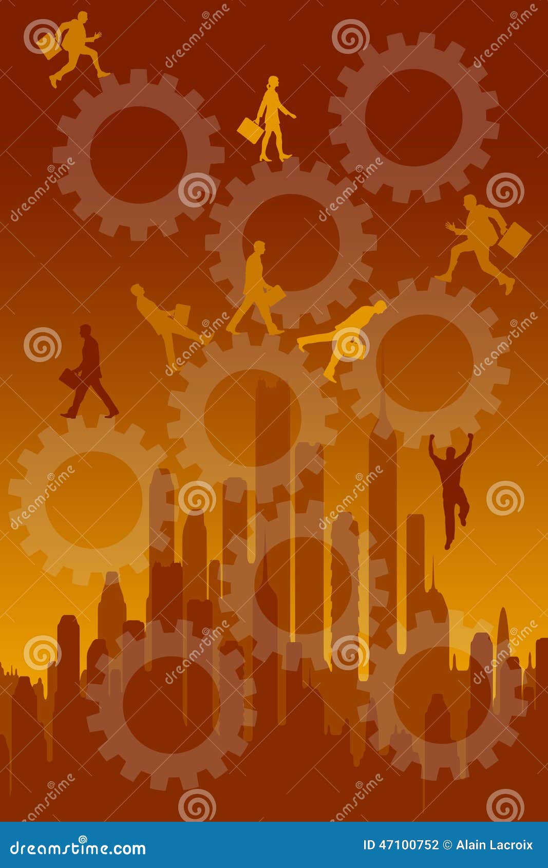 Busy career stock illustration. Illustration of achieve - 47100752