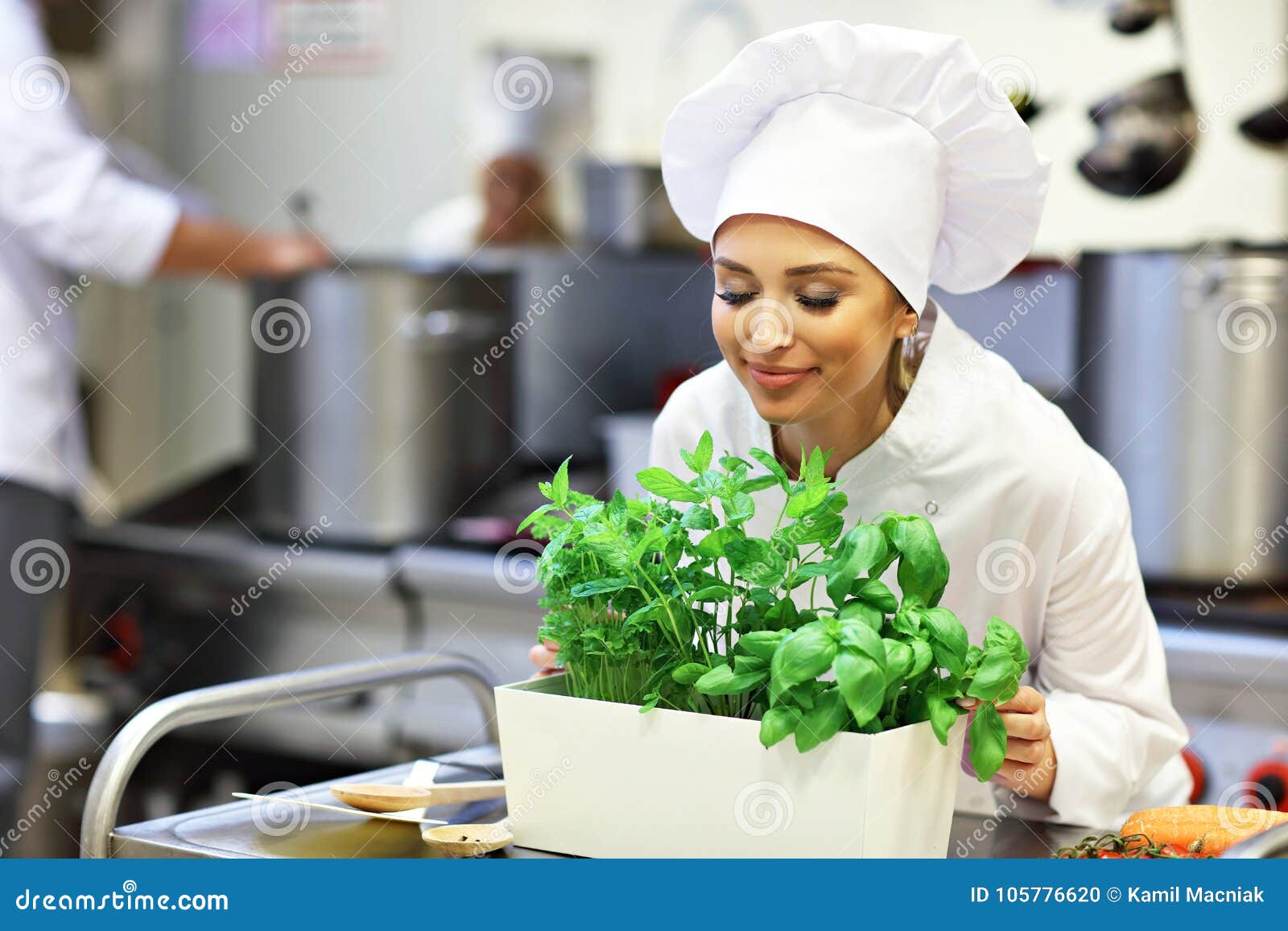 Busy Chef at Work in the Restaurant Kitchen Stock Photo - Image of ...