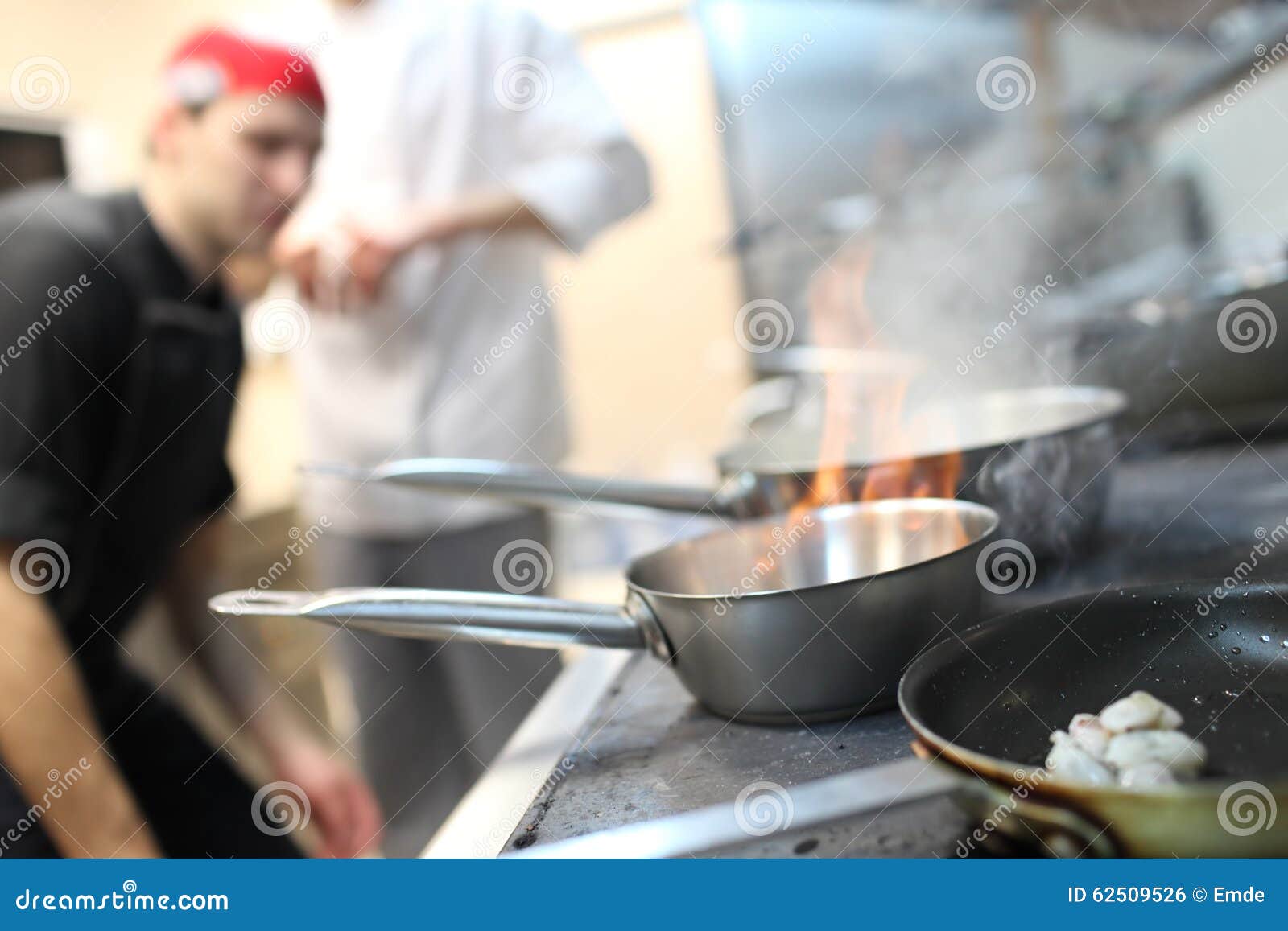 Busy Chefs at Work in the Restaurant Kitchen Stock Photo - Image of ...