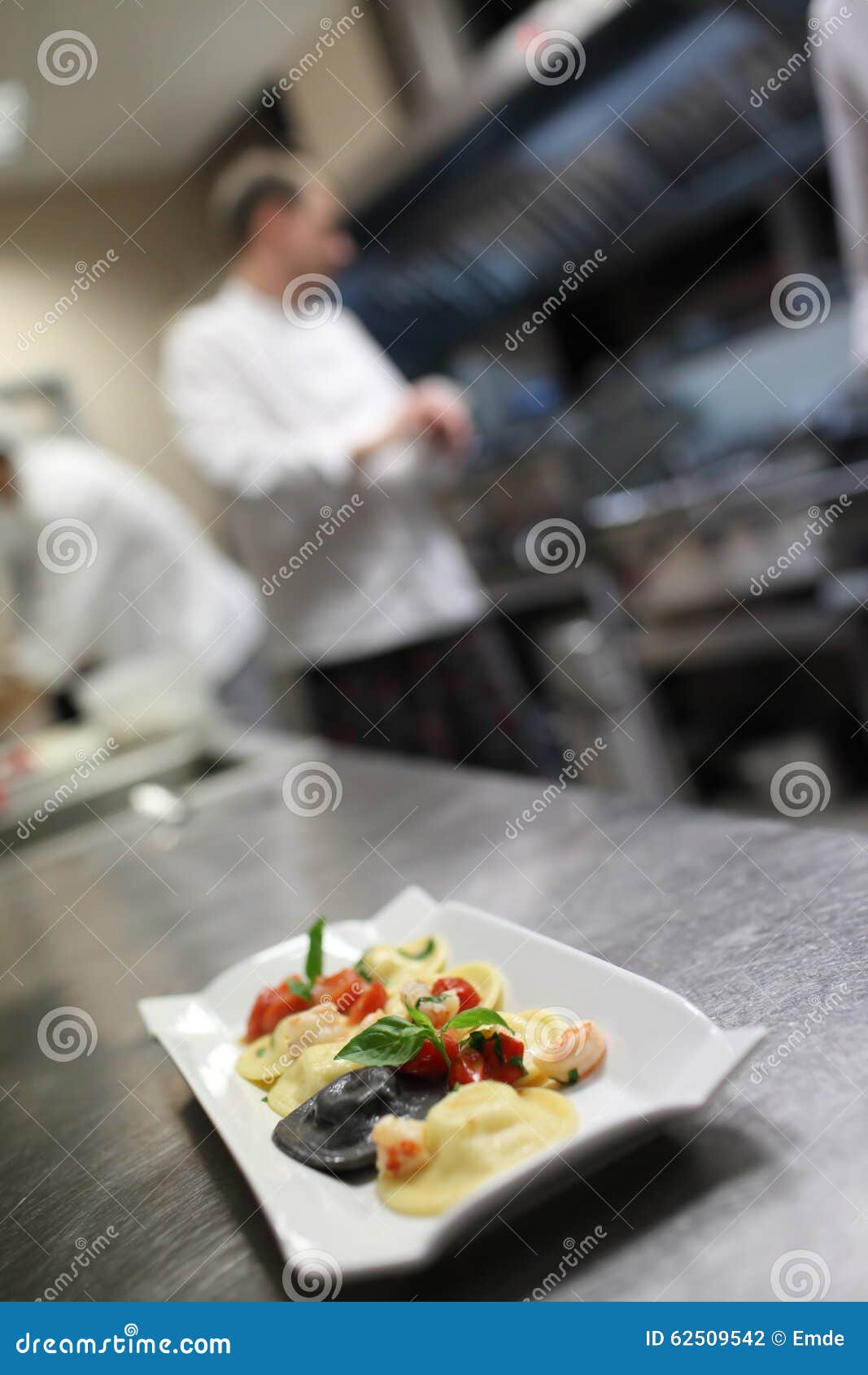 Busy Chefs at Work in the Restaurant Kitchen Stock Photo - Image of ...