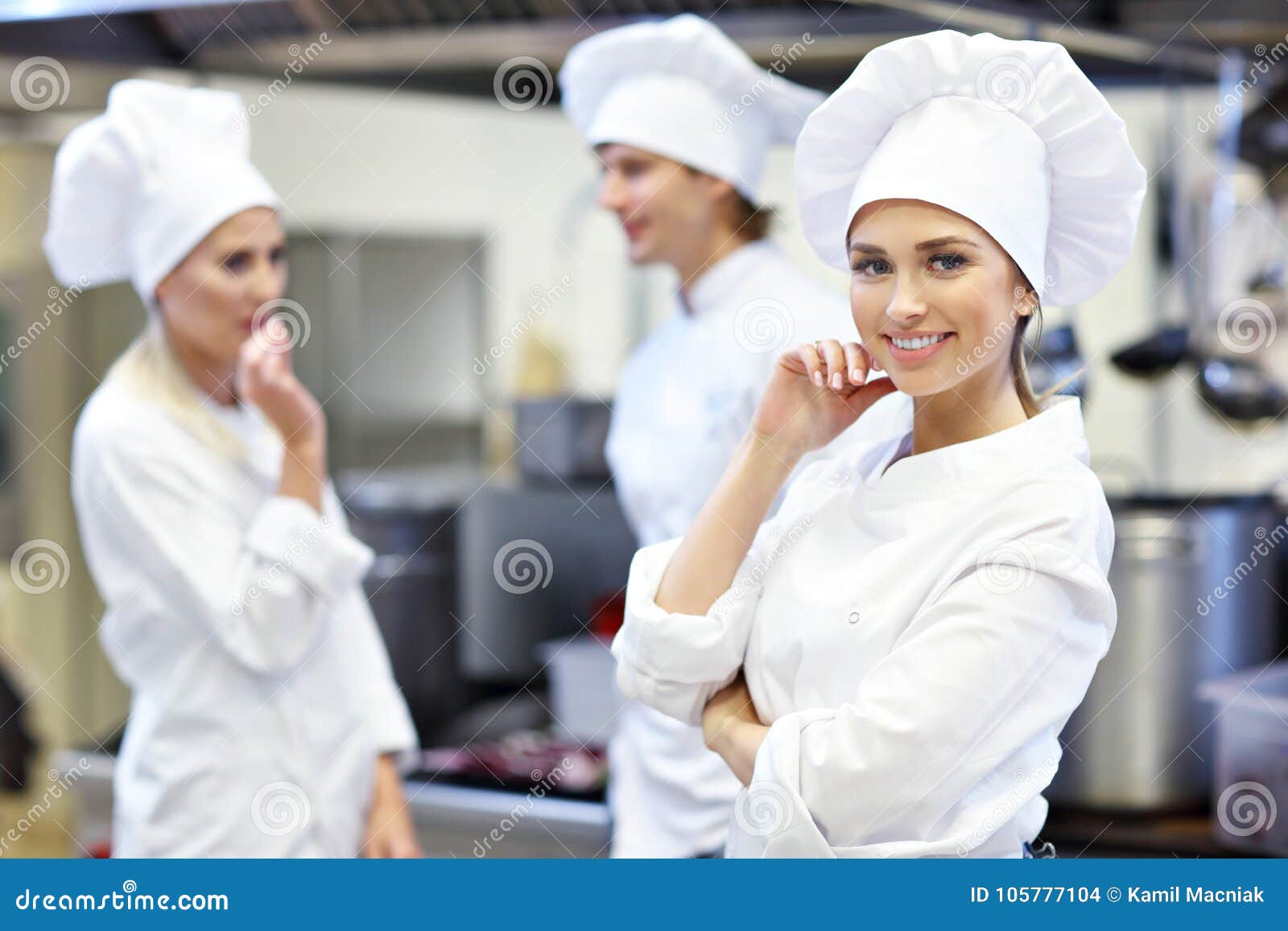 Busy Chefs at Work in the Restaurant Kitchen Stock Photo - Image of ...