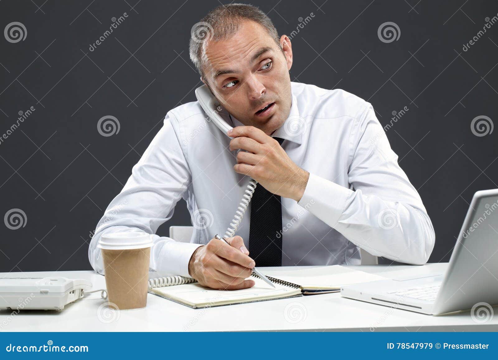 Busy chief stock image. Image of computer, talking, coffee - 78547979