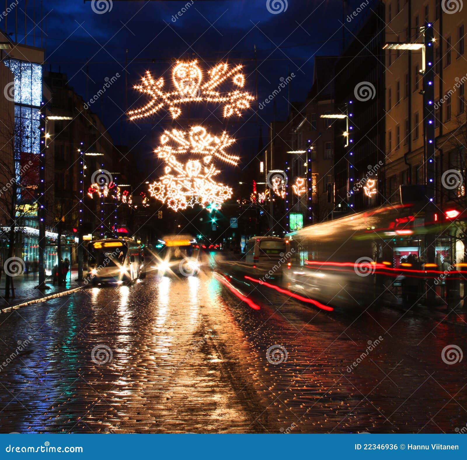 Busy Christmas street stock photo. Image of blue, shopping - 22346936