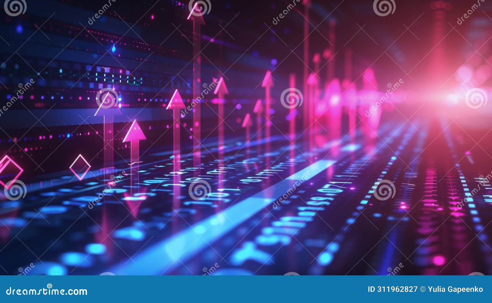Busy Computer Screen with Numerous Arrows Stock Image - Image of ...
