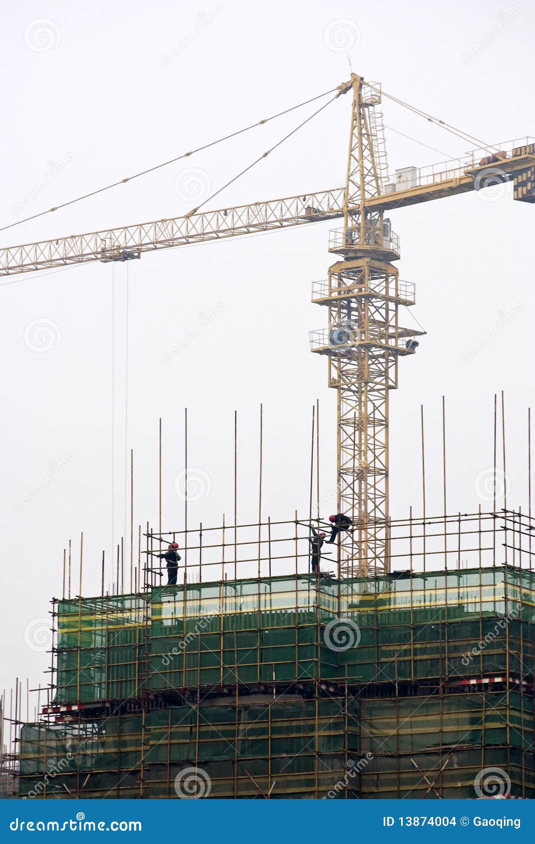Busy Construction Site View Stock Photo - Image of tower, crane: 13874004