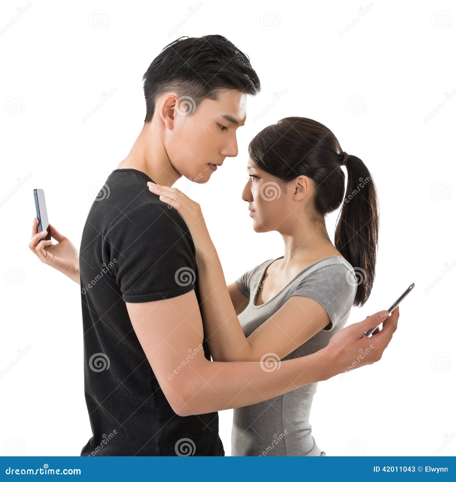 Busy couple stock image. Image of embracing, smart, looking - 42011043