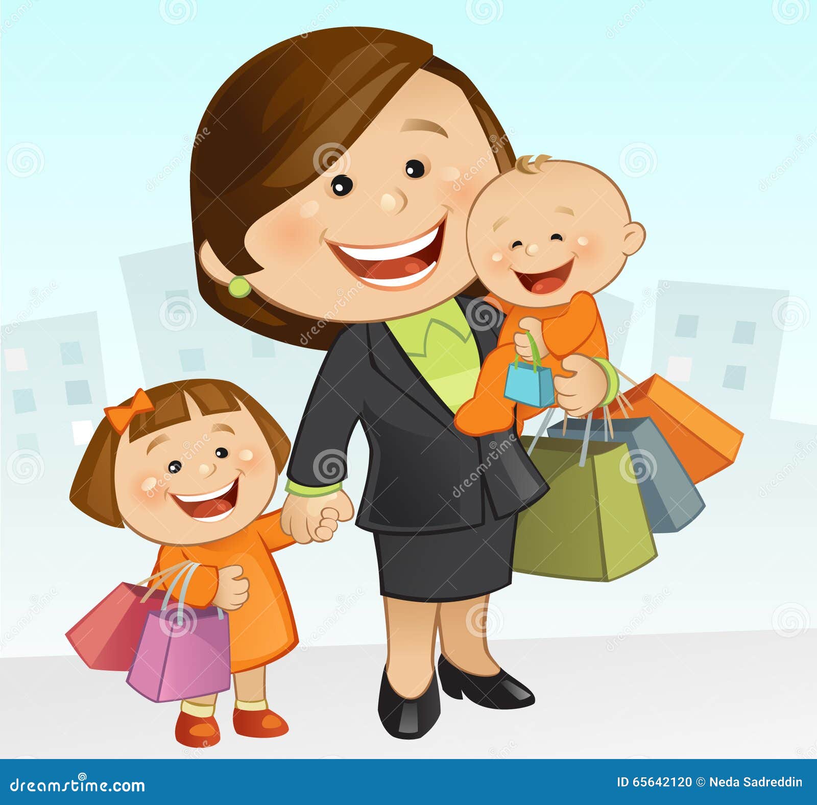 Busy Day stock vector. Illustration of funny, infant - 65642120