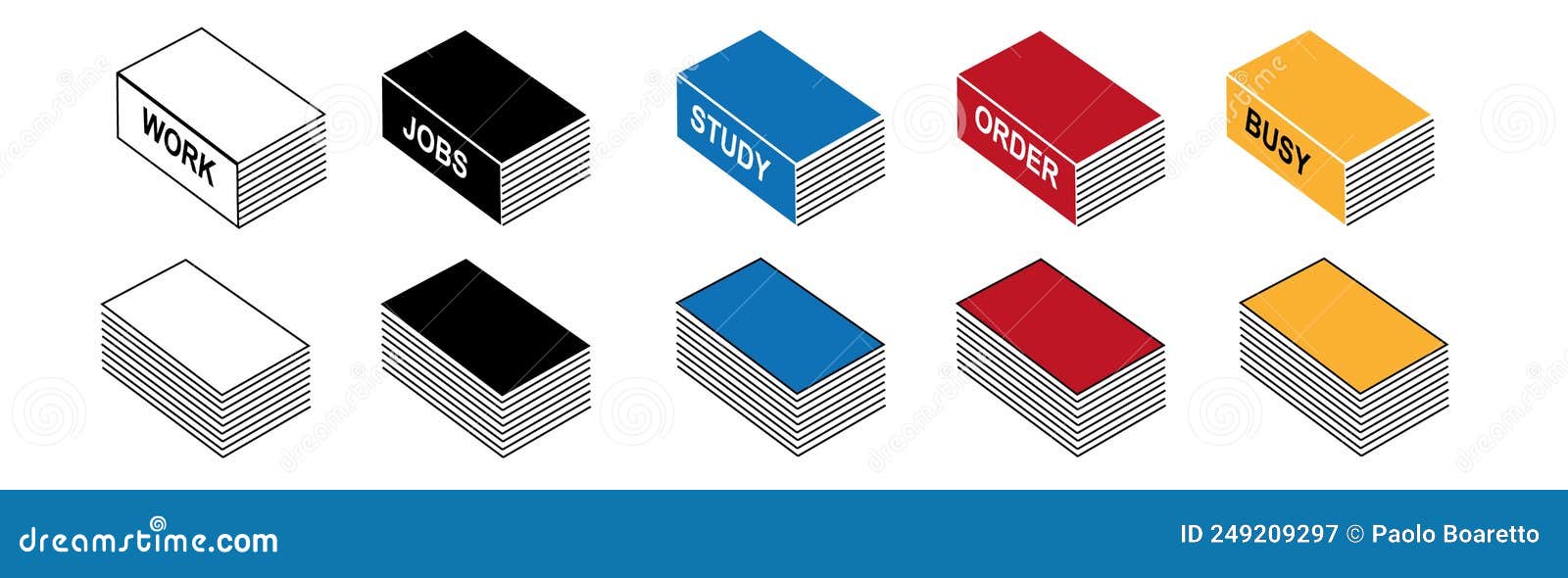 Busy, Documents, Documents, Work Stock Illustration - Illustration of ...